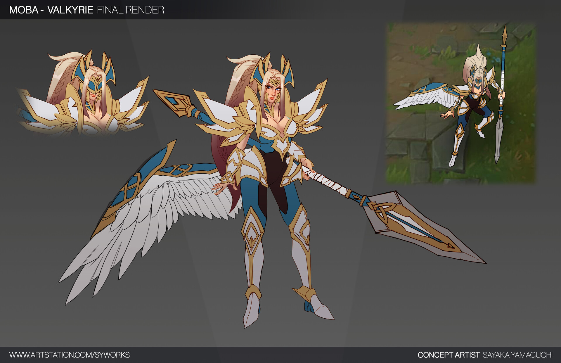 ArtStation - MOBA - One Winged Valkyrie