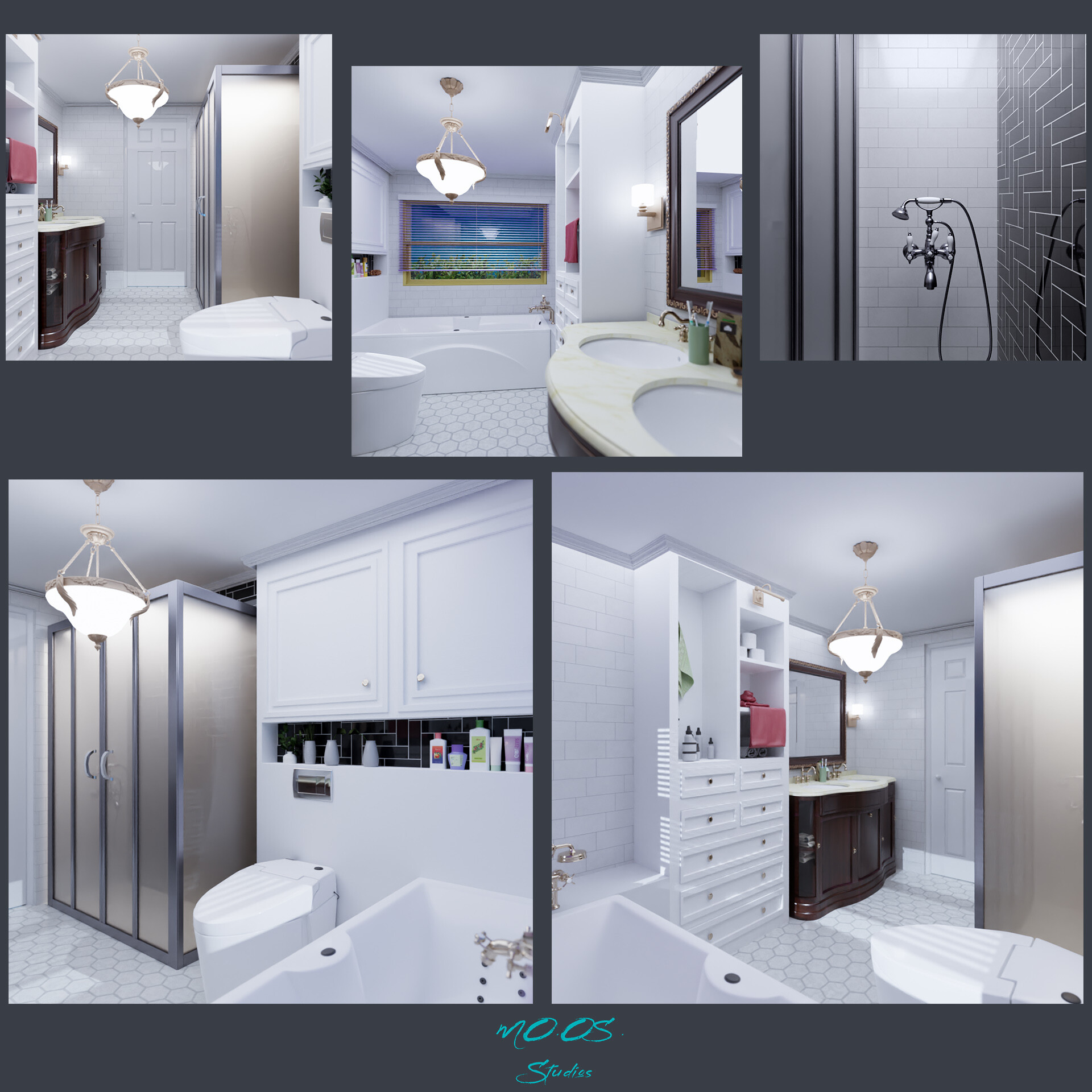 ArtStation - Interior Bathroom Visualization