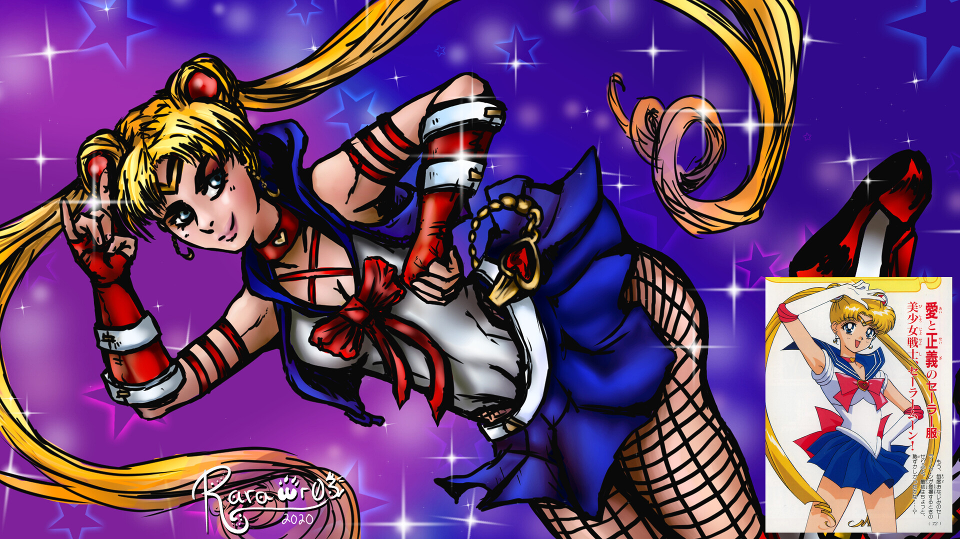 how to draw in sailor moon style