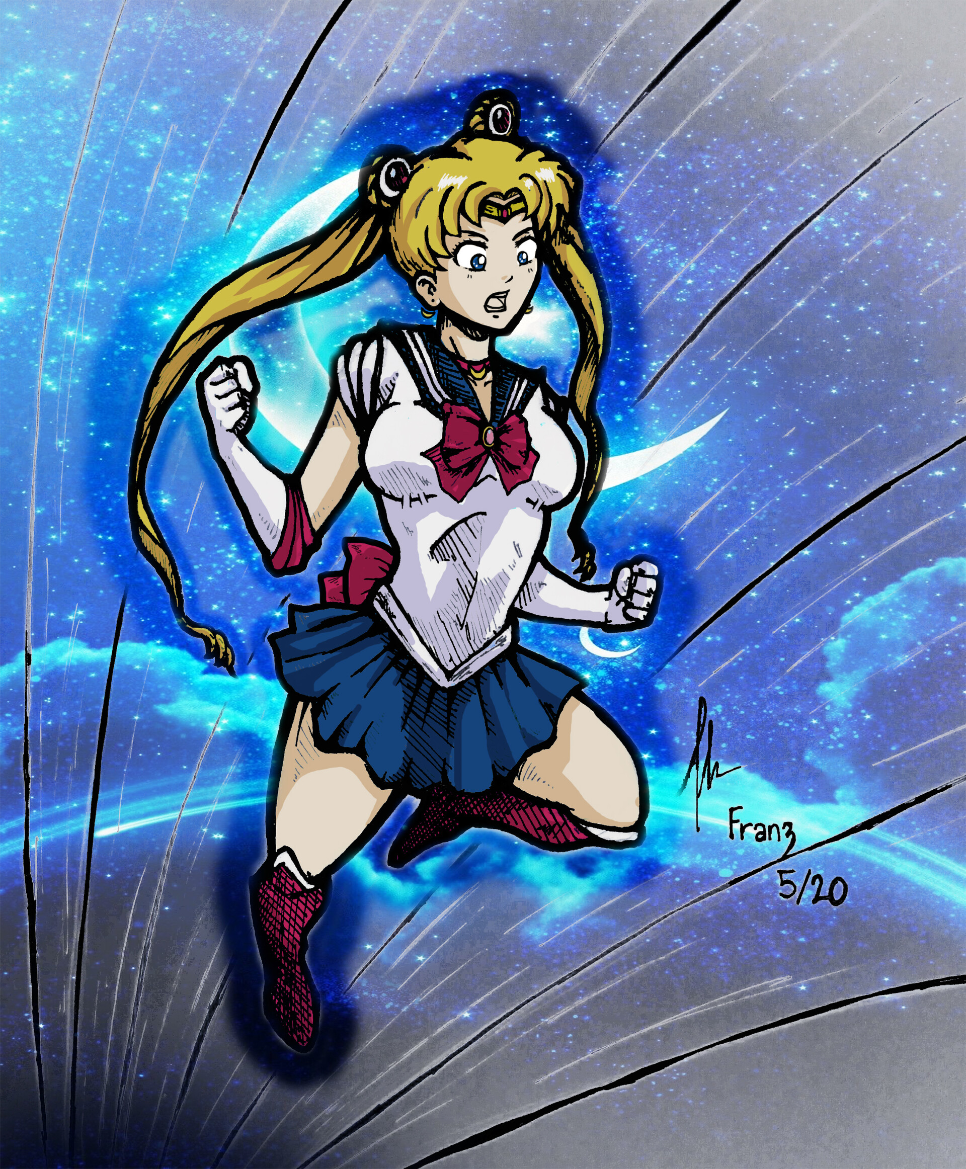 ArtStation - Sailormoon Fan-Art [Anime Fused with Marvel/DC Style]