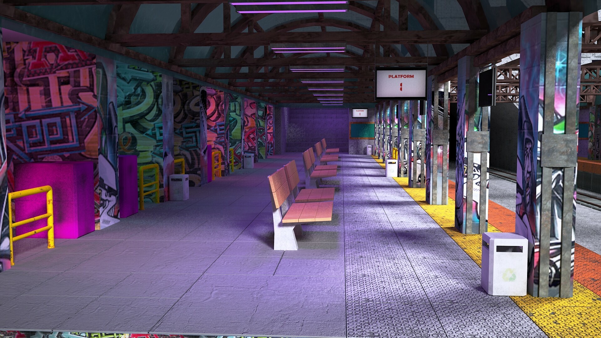 ArtStation - Set modeling with lighting