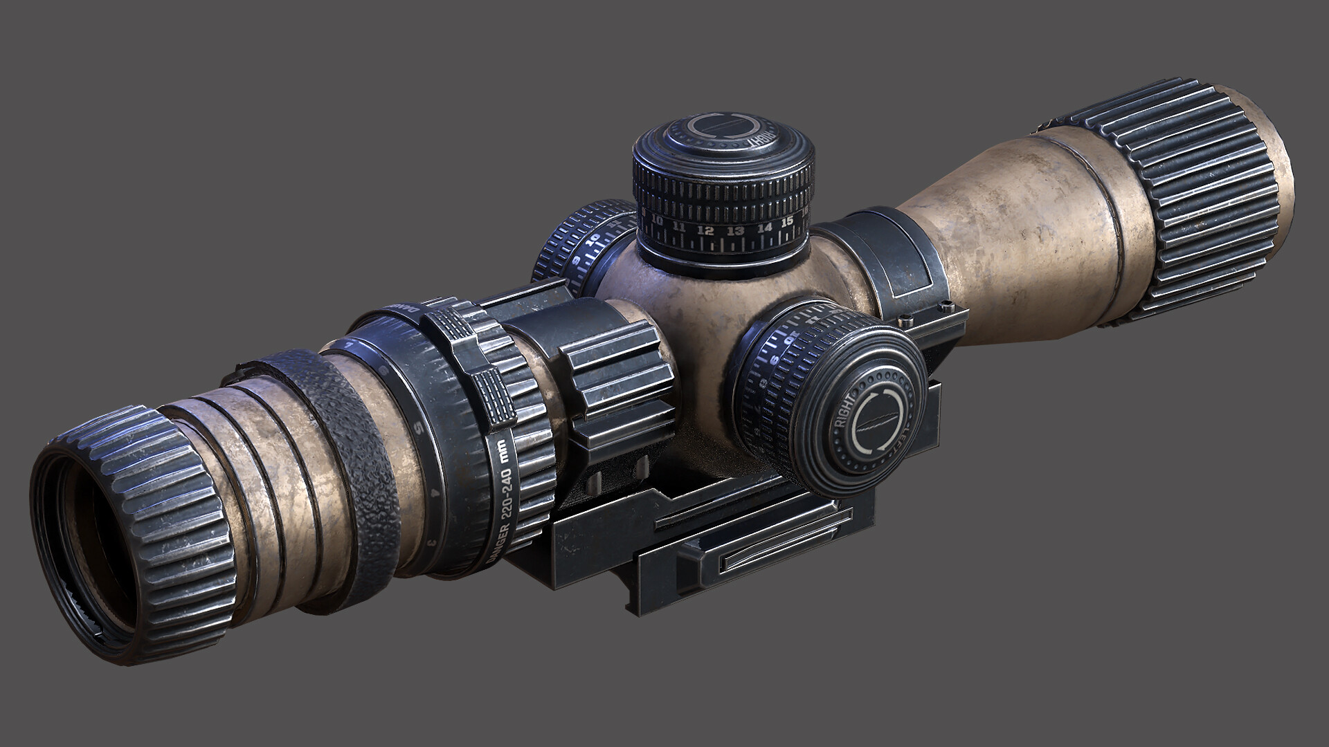 Rohit Kushwaha - Sniper Scope 3D Art-Work (3D Model and Texture)