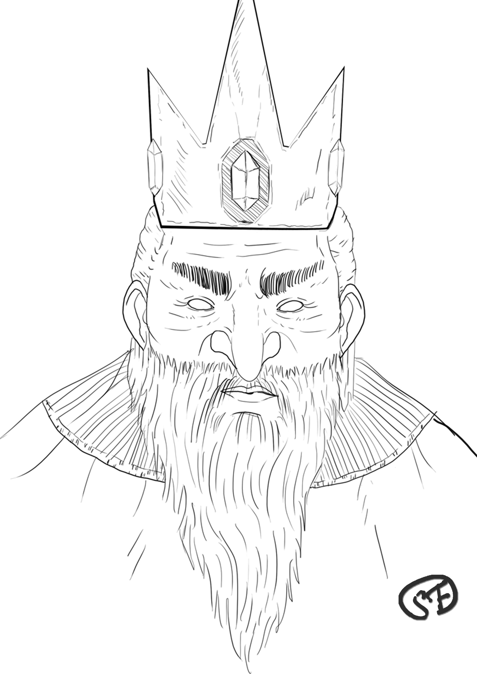 how to draw ice king