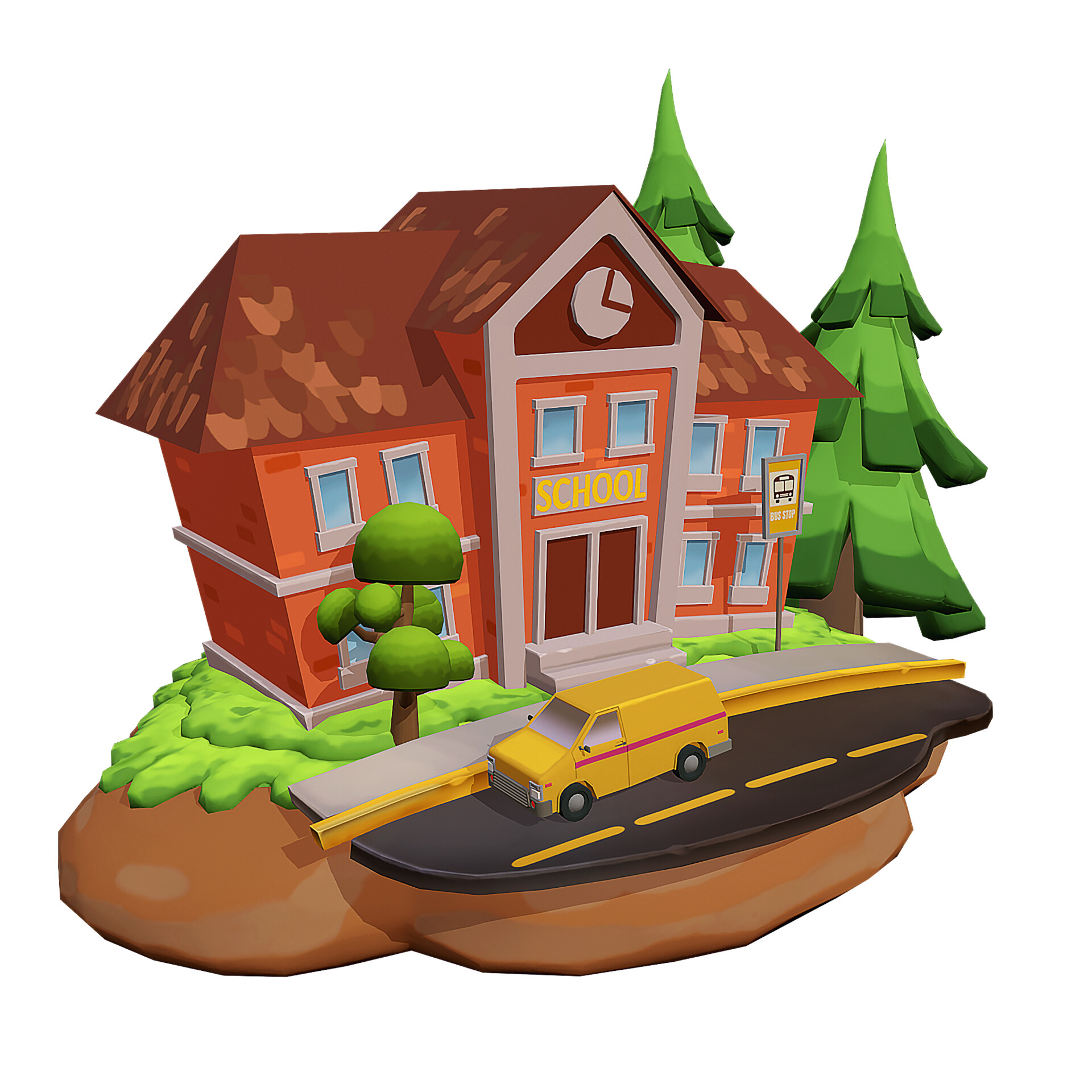 ArtStation - School Island