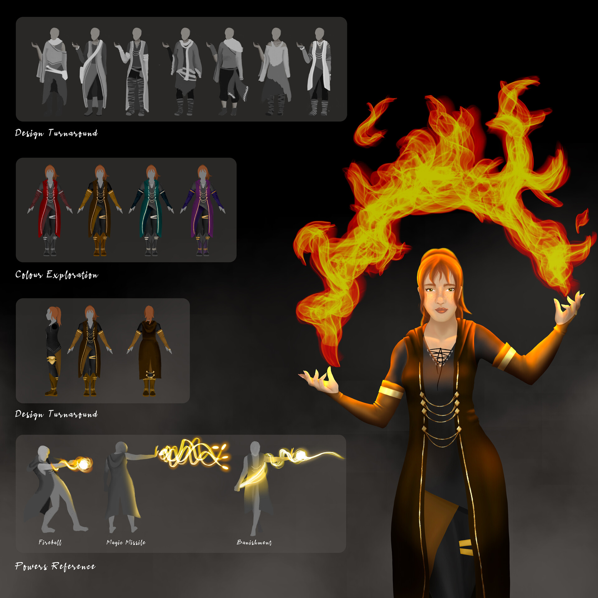 ArtStation - Fire Wild Magic Sorcerer Linn