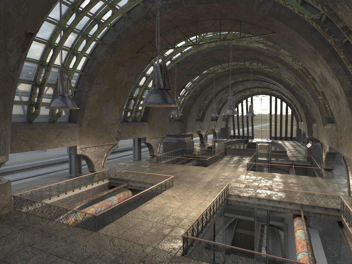 ArtStation - station hall