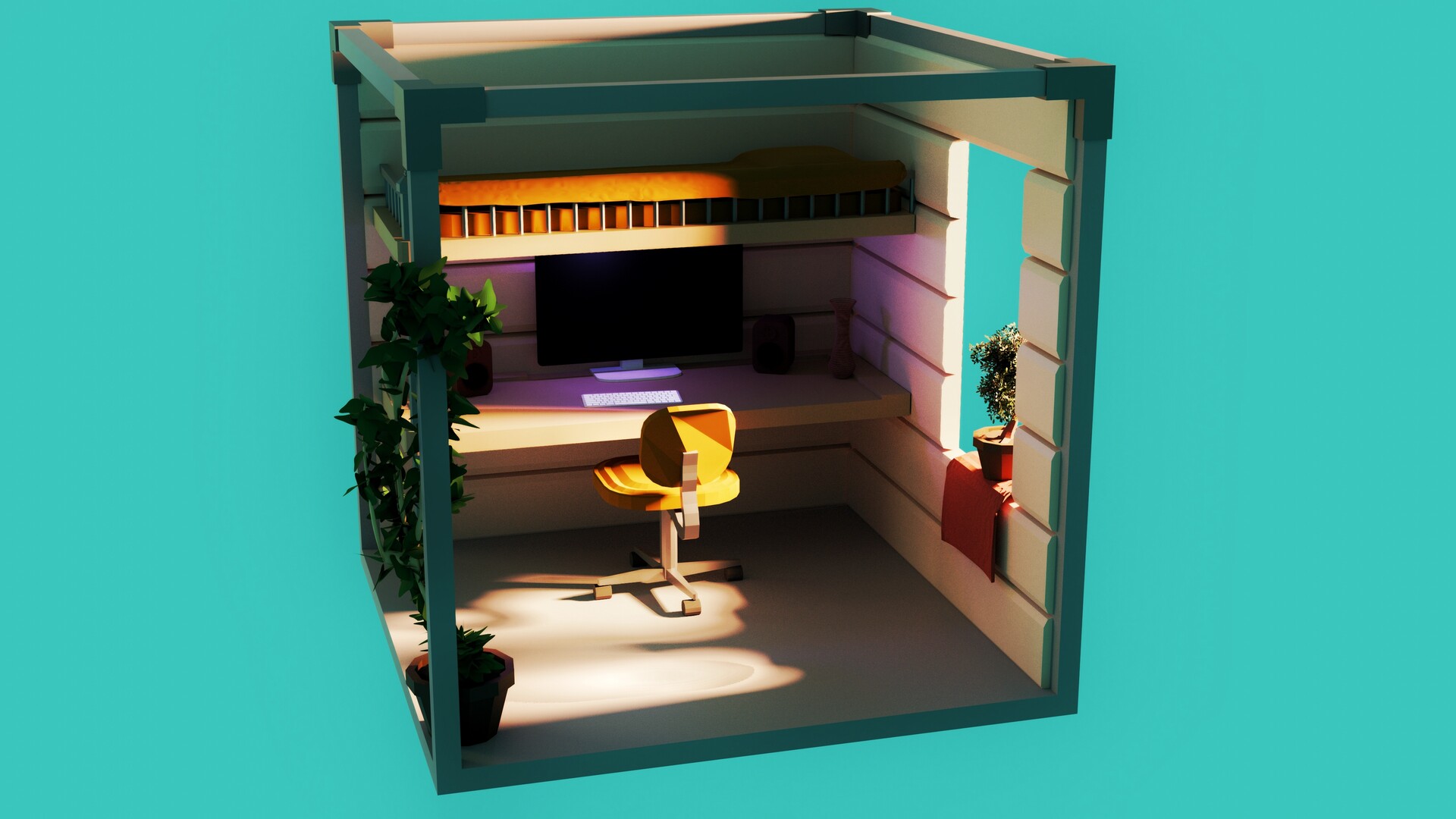 ArtStation - Low Poly Dream Room
