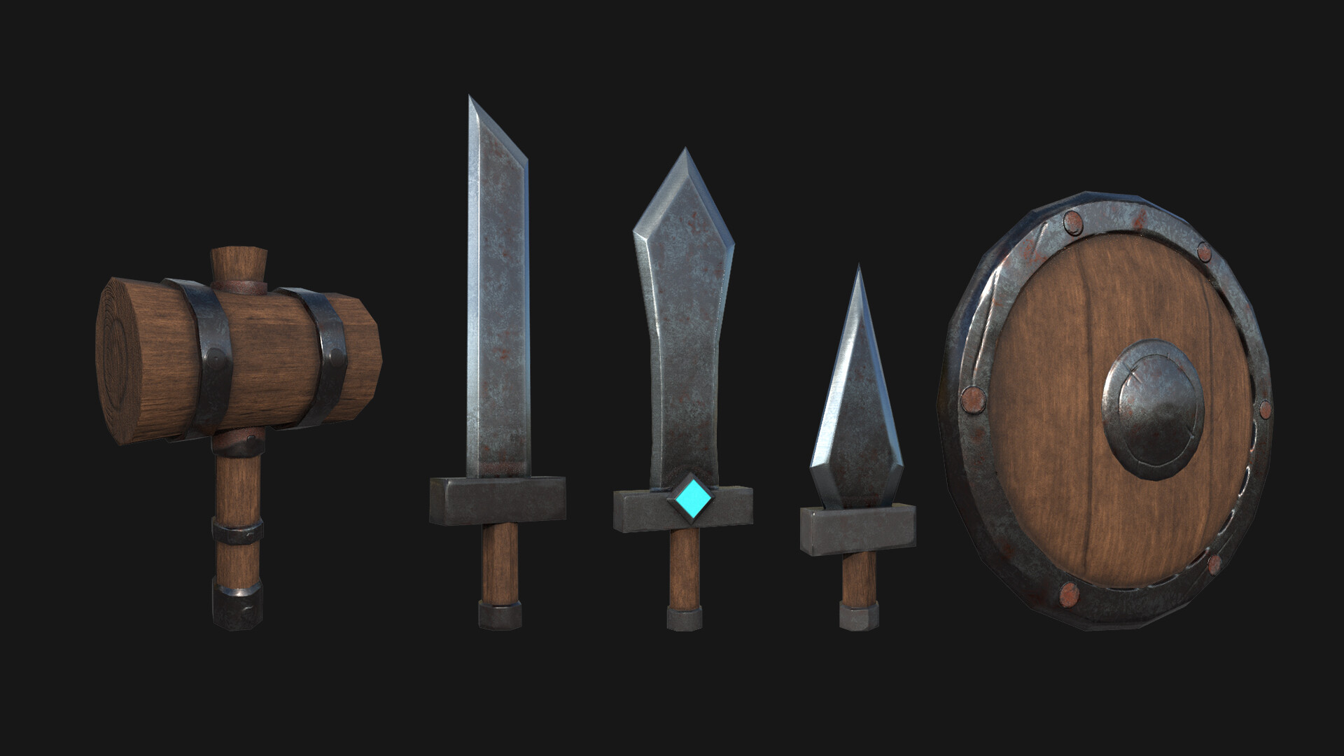 ArtStation - low poly game object modeling