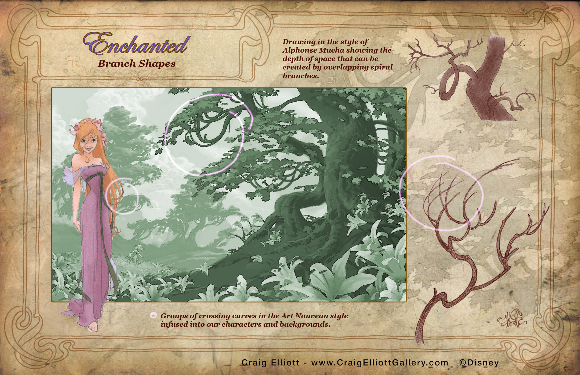 ArtStation - Disney, Enchanted - Style guide pages