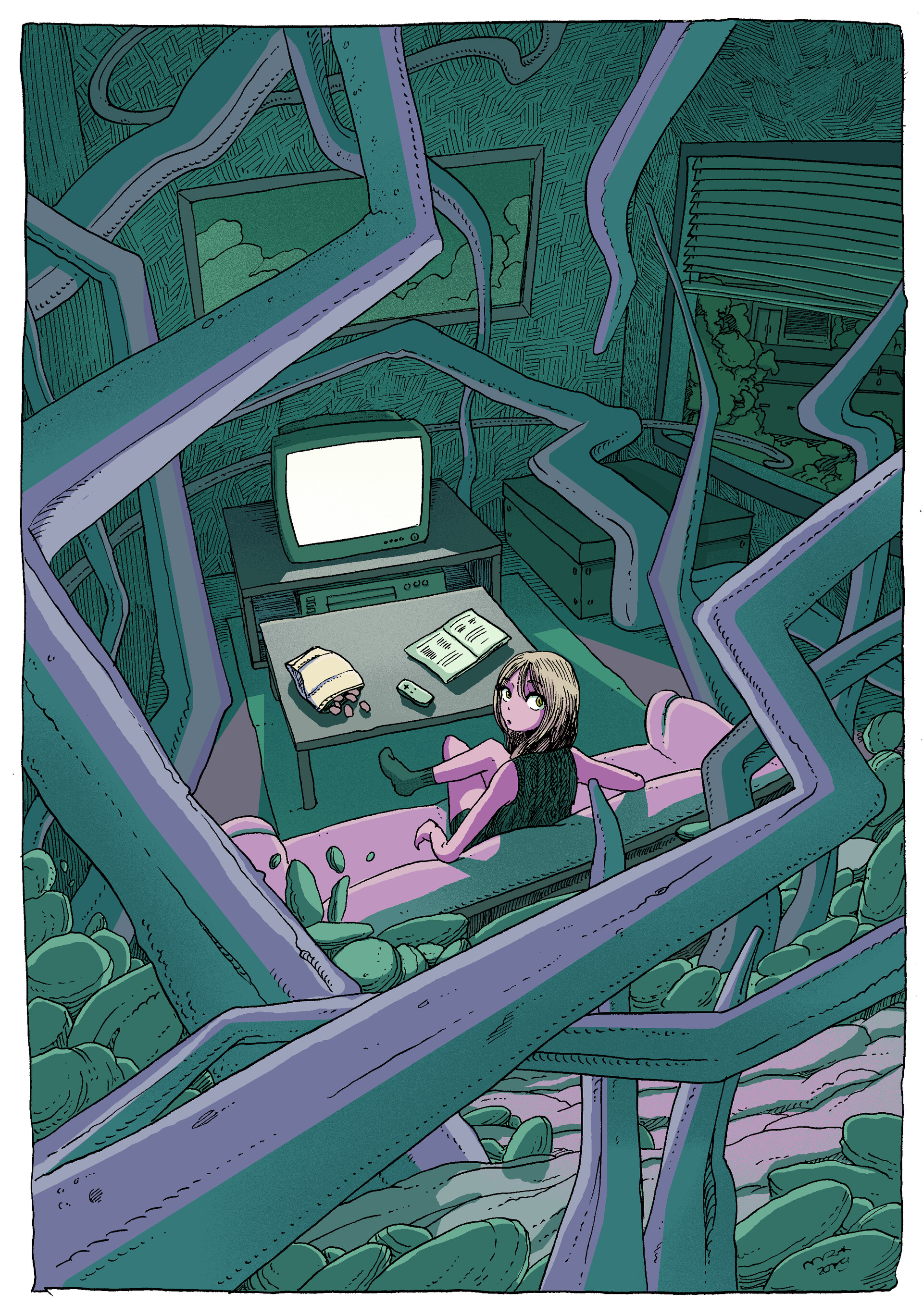 ArtStation - Watching TV