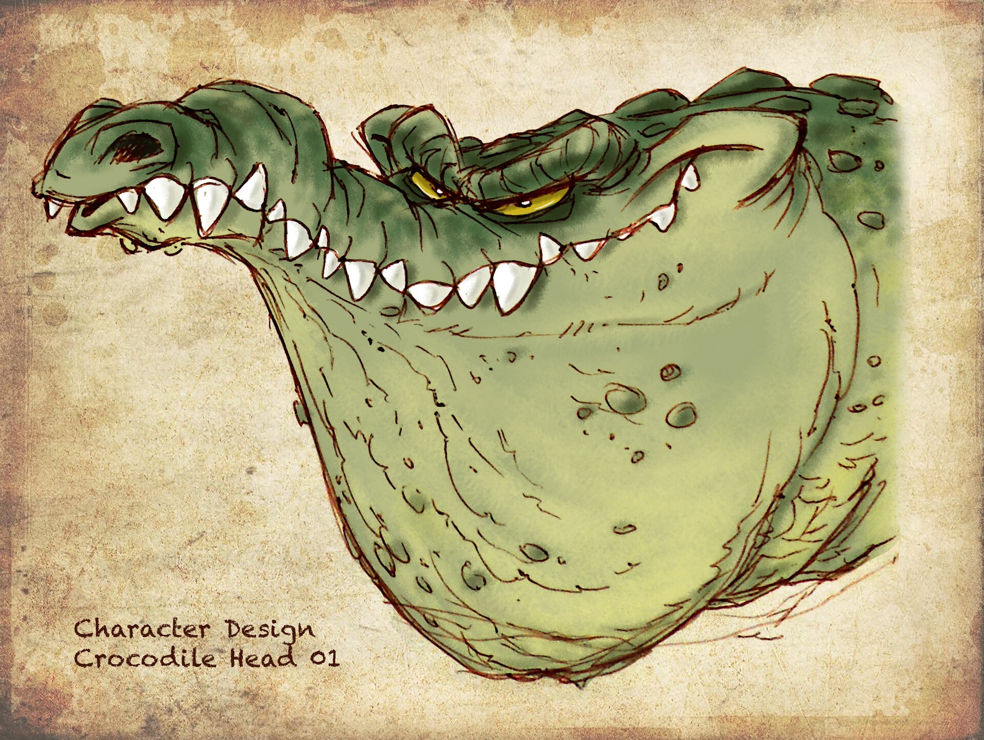 ArtStation - "Crocodile Heads Design"