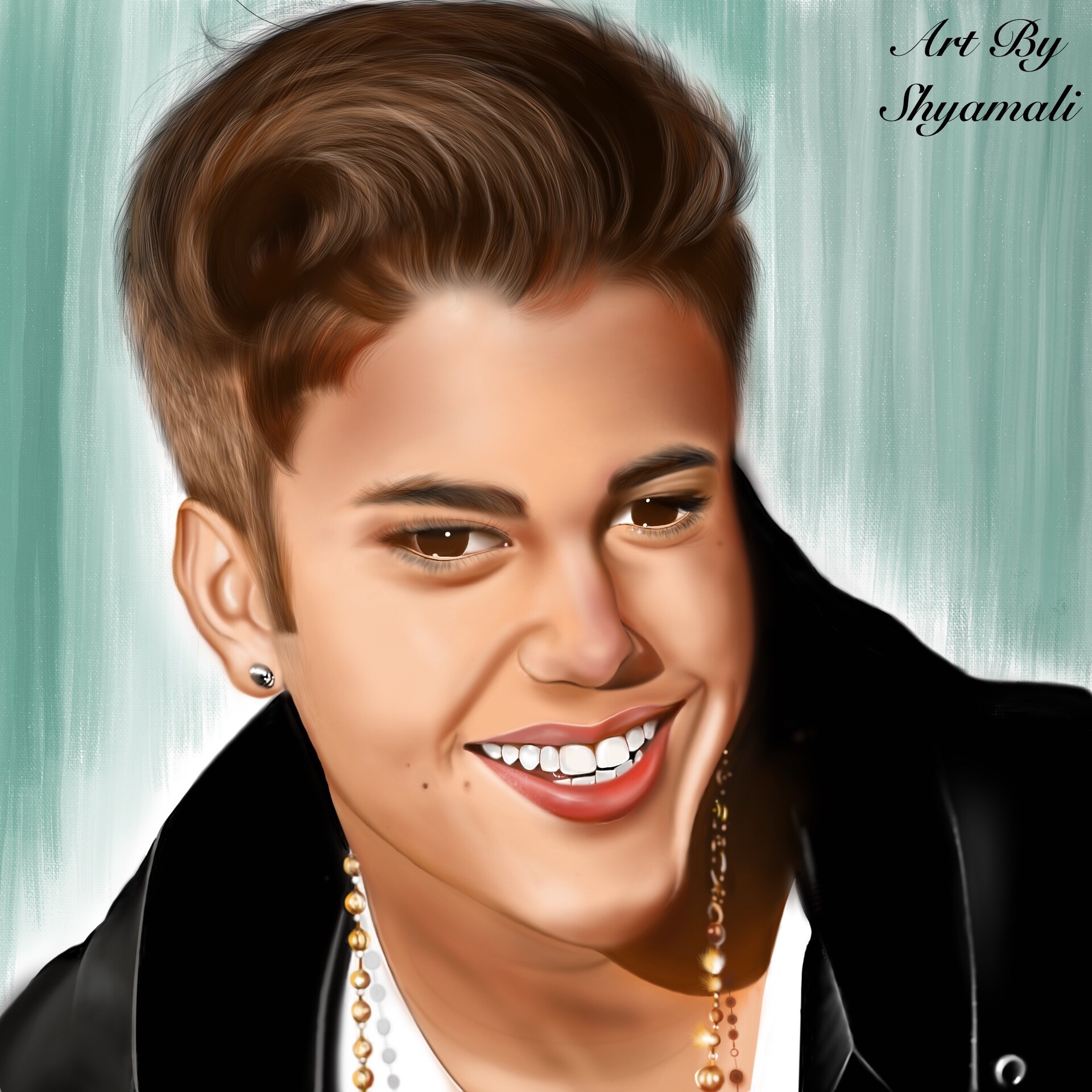 how to draw justin bieber