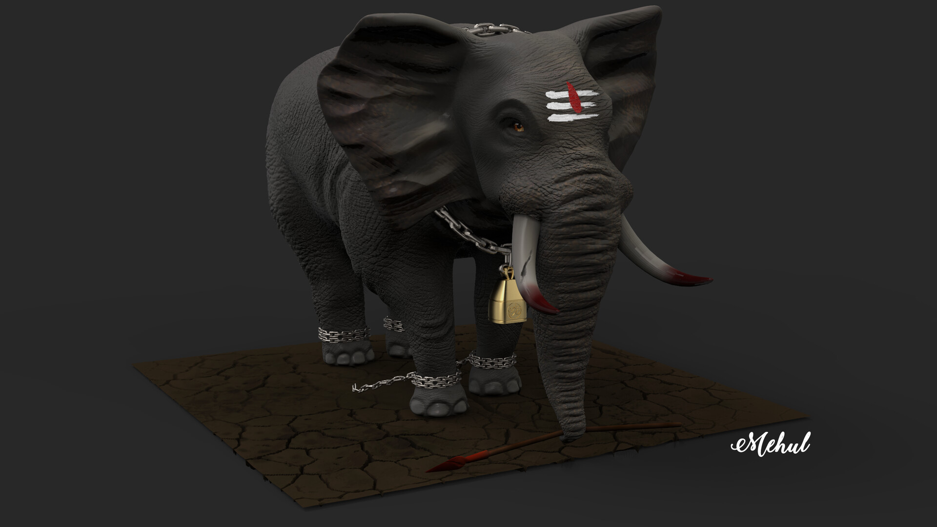 ArtStation - Indian War Elephant 3d Model , Mehul Pandey