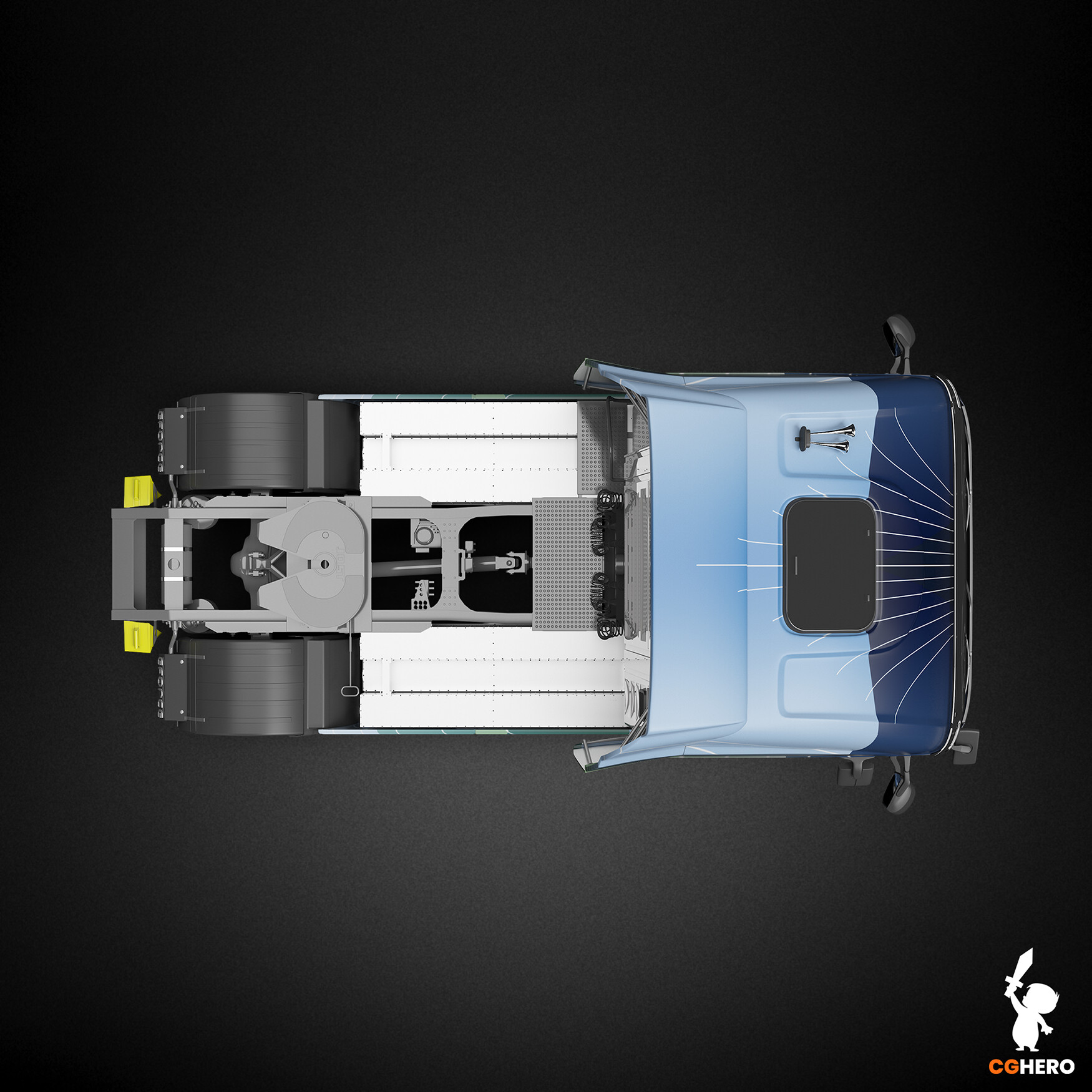 CGHero - E-Force Cab Vehicle Wrap and Visualisation