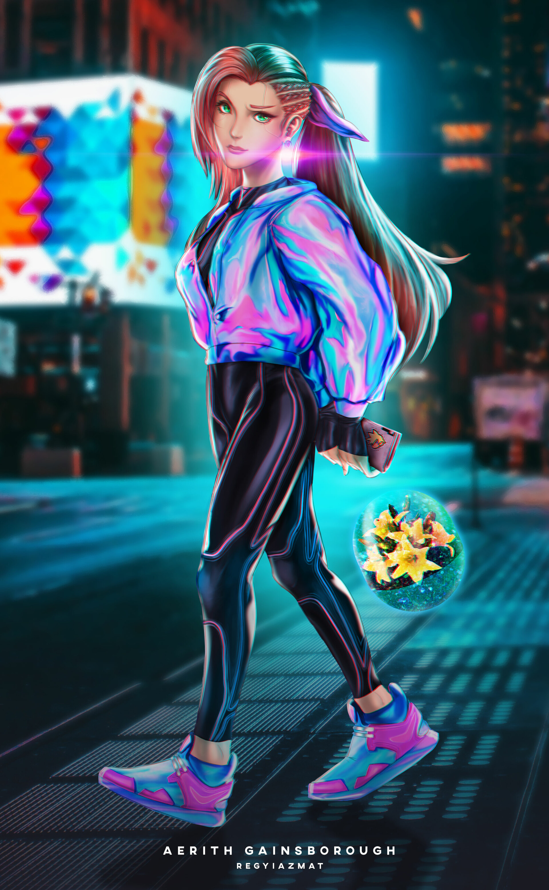 Reggy Muhammad - Cyberpunk Aerith Gainsborough