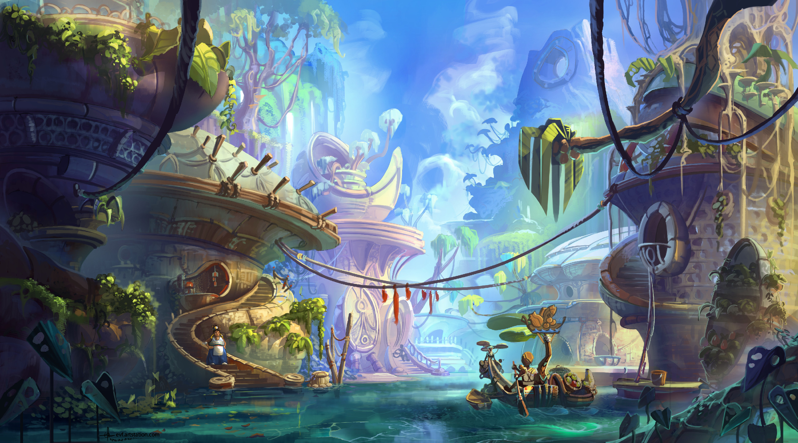 Environment concept art, Vis Dev - Tribal Venezia