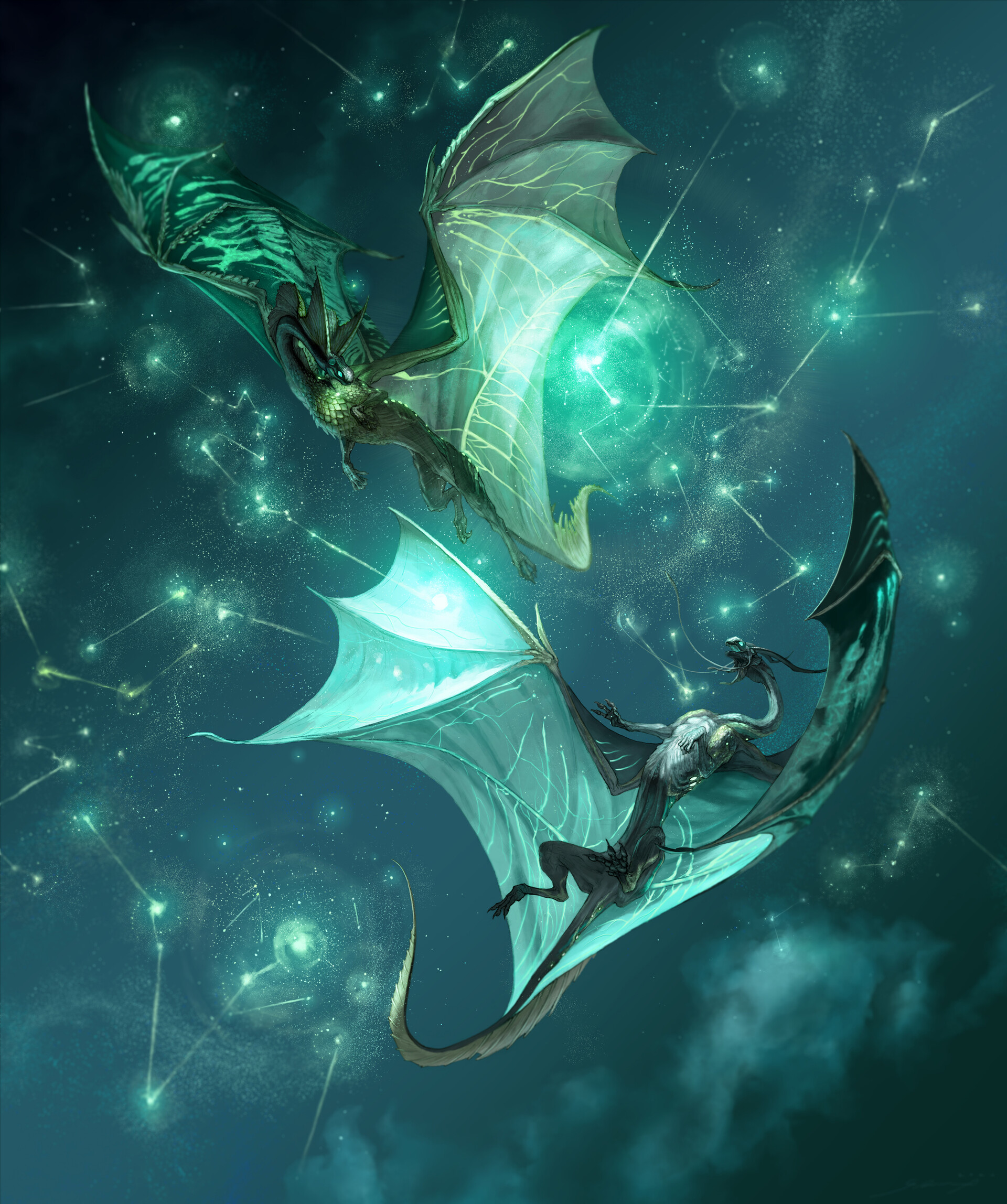 ArtStation - Glow and Flip Dragon : Design Commission