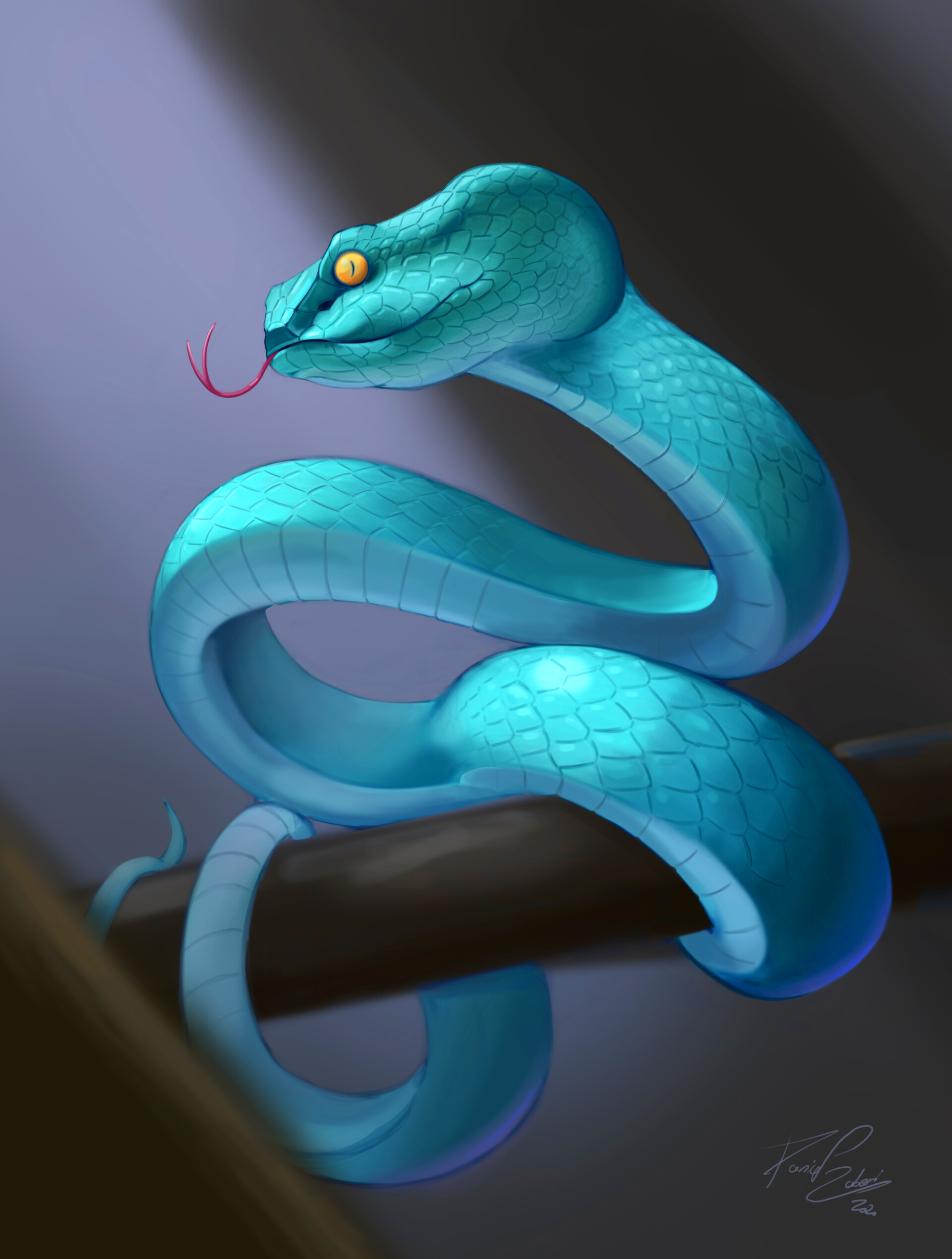 ArtStation - Snake illustration 🐍