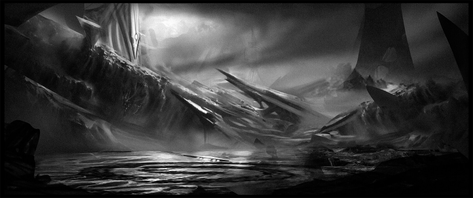 ArtStation - alien Structure sketch