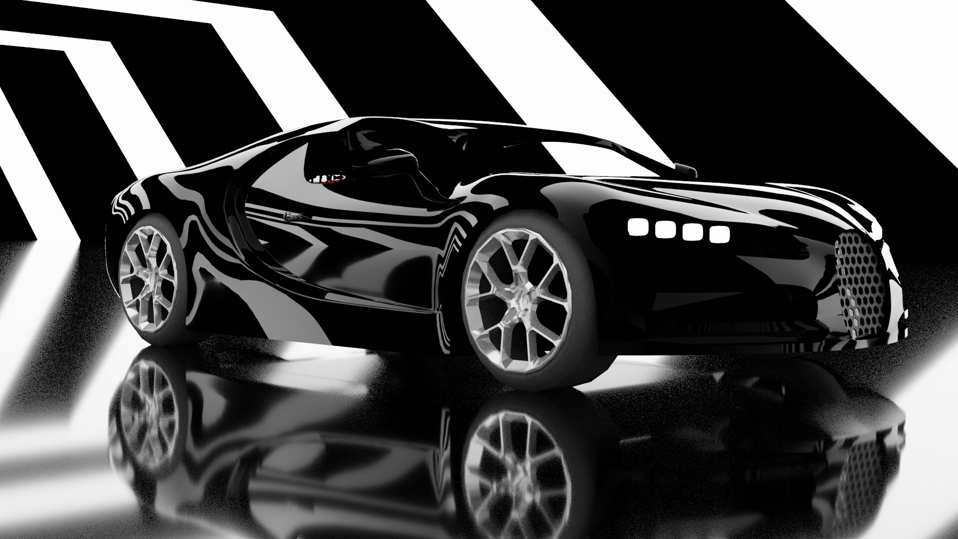 ArtStation - Bugatti chiron (lowpoly, modified)