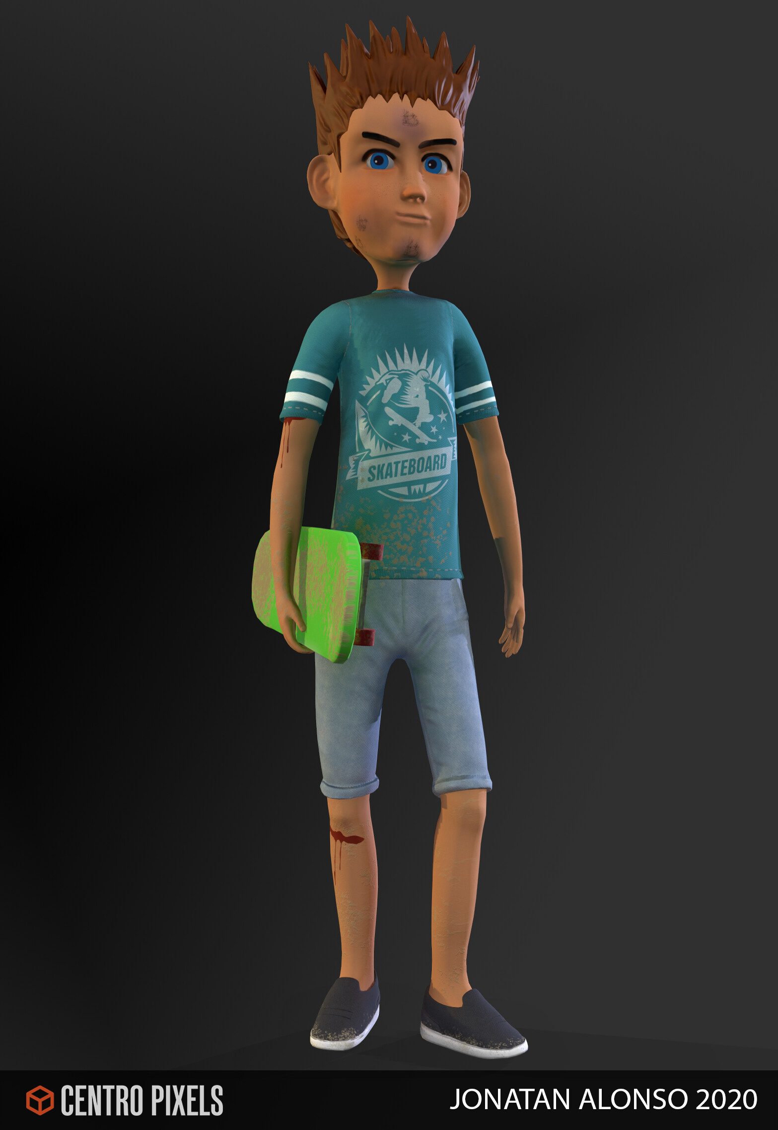 ArtStation - cartoon skater boy