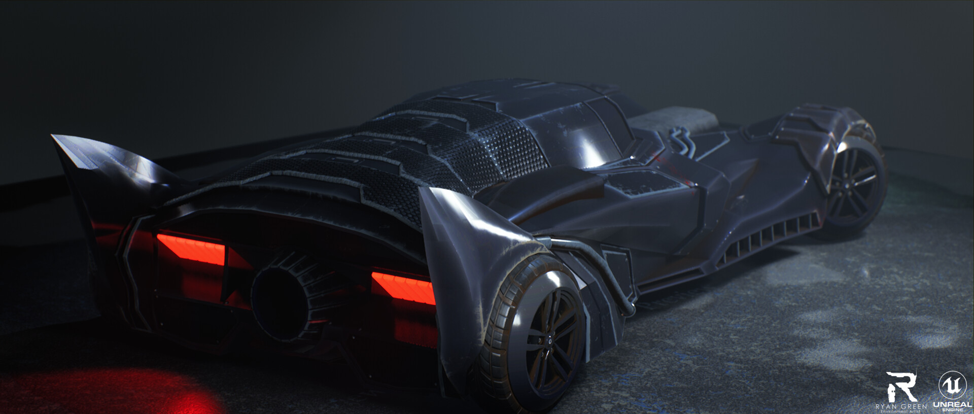 Ryan Green - Stylised Batmobile Concept
