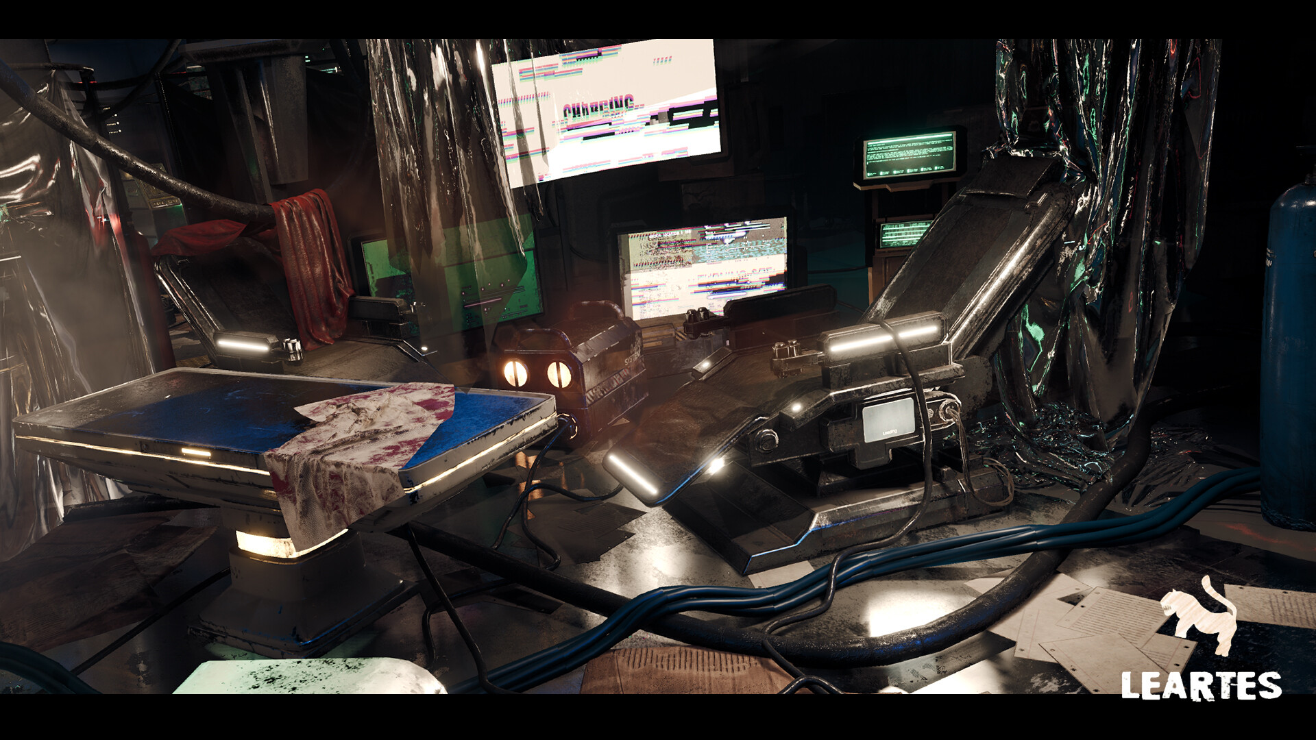 Leartes Studios - CyberPunk Laboratory / Research Center Interior Kitbash