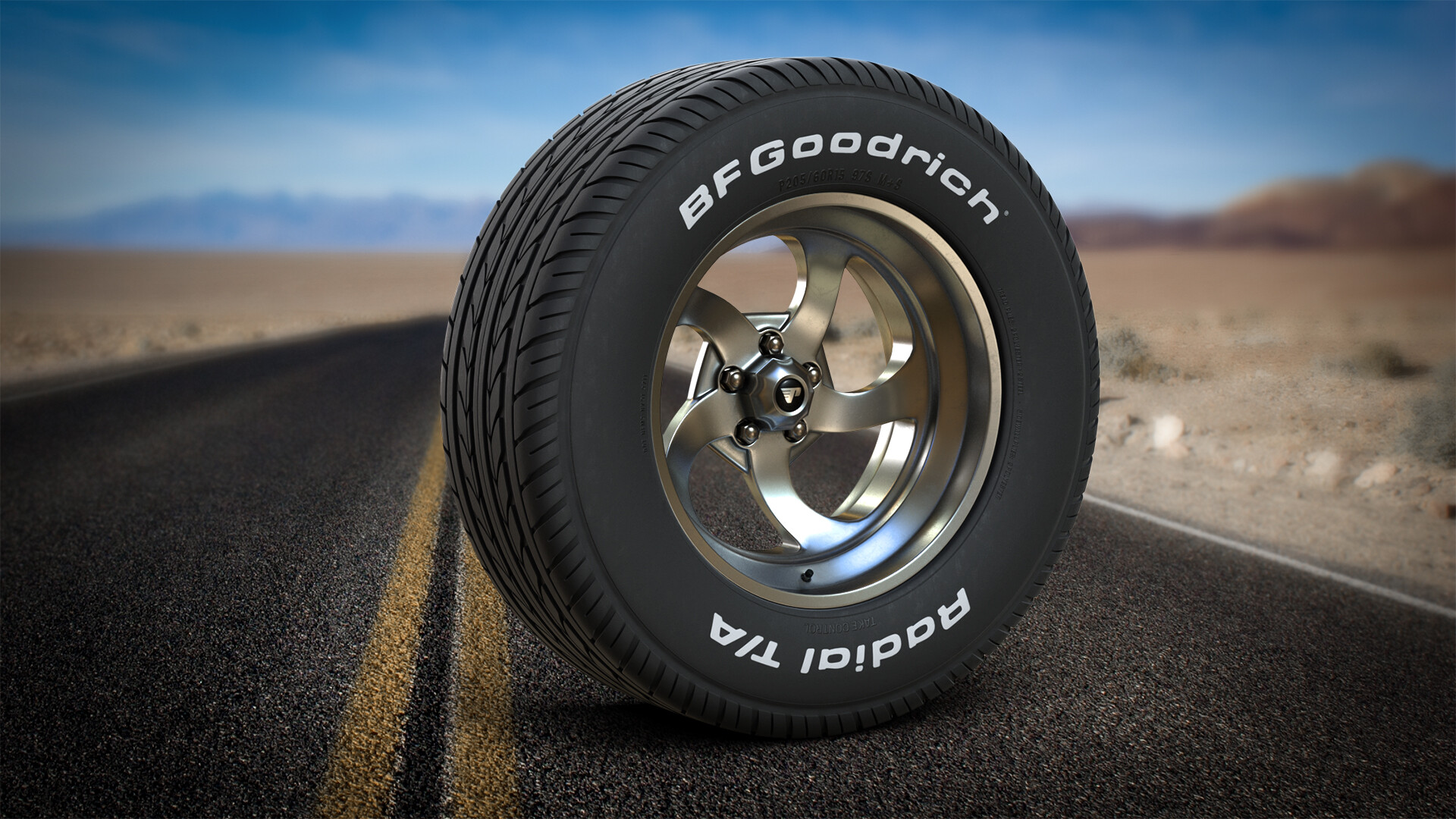 ArtStation - BFGoodrich Tire and Rim