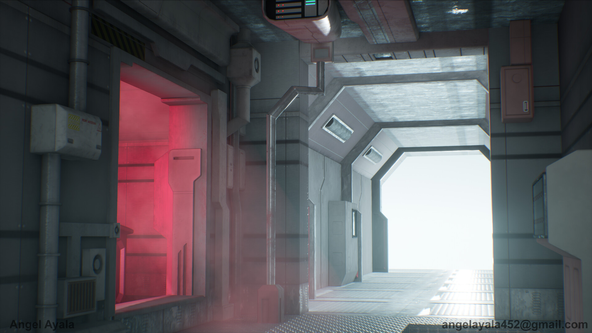 ArtStation - Futuristic Hallway
