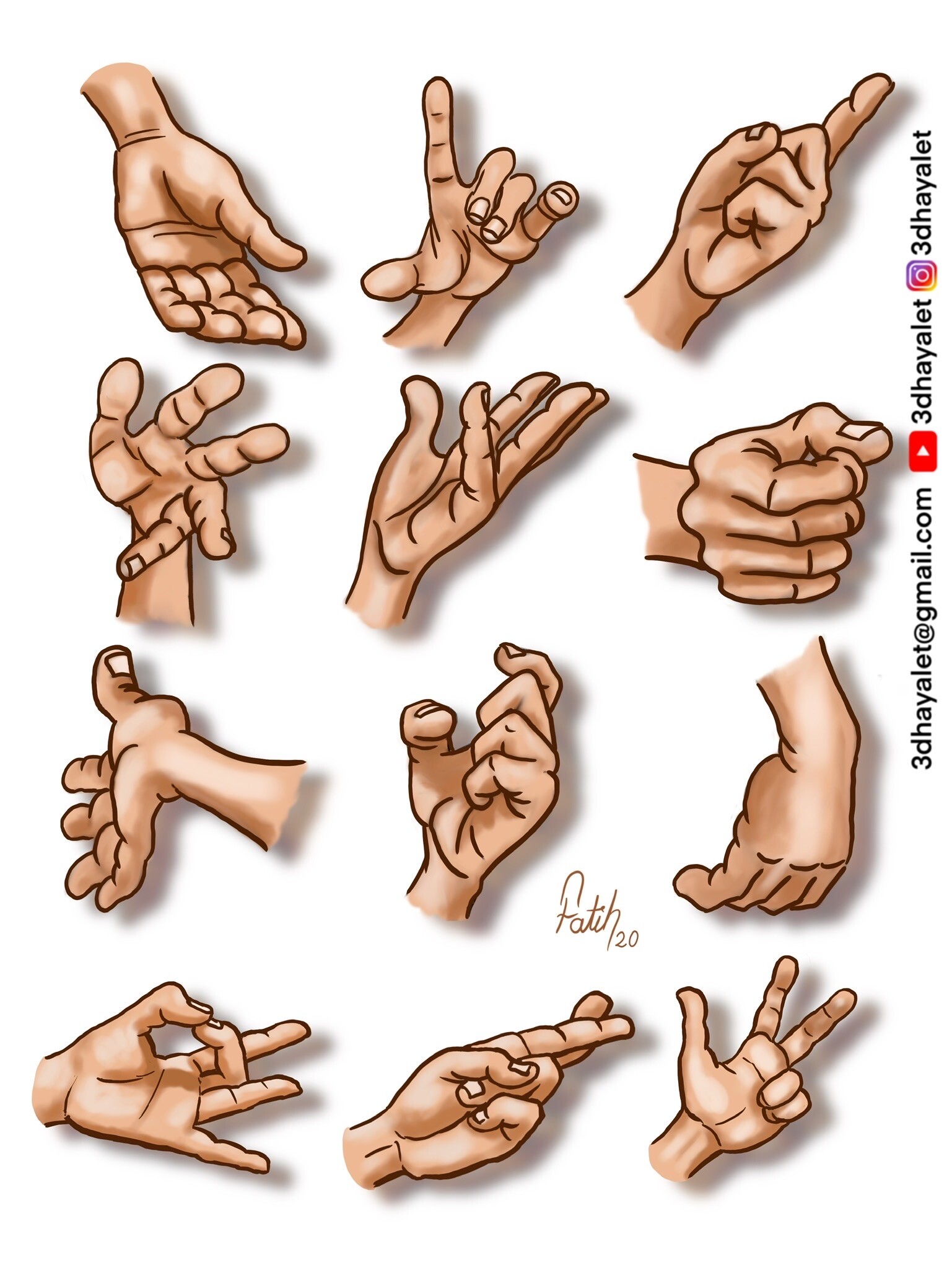 ArtStation - Hand toon drawing