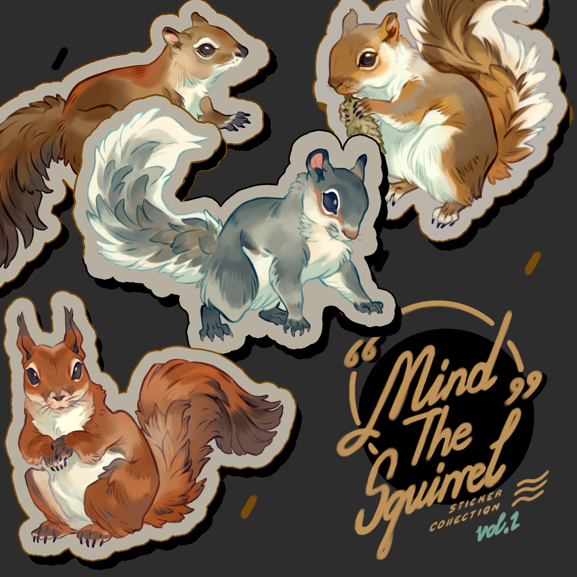ArtStation - Squirrel Sticker Collection
