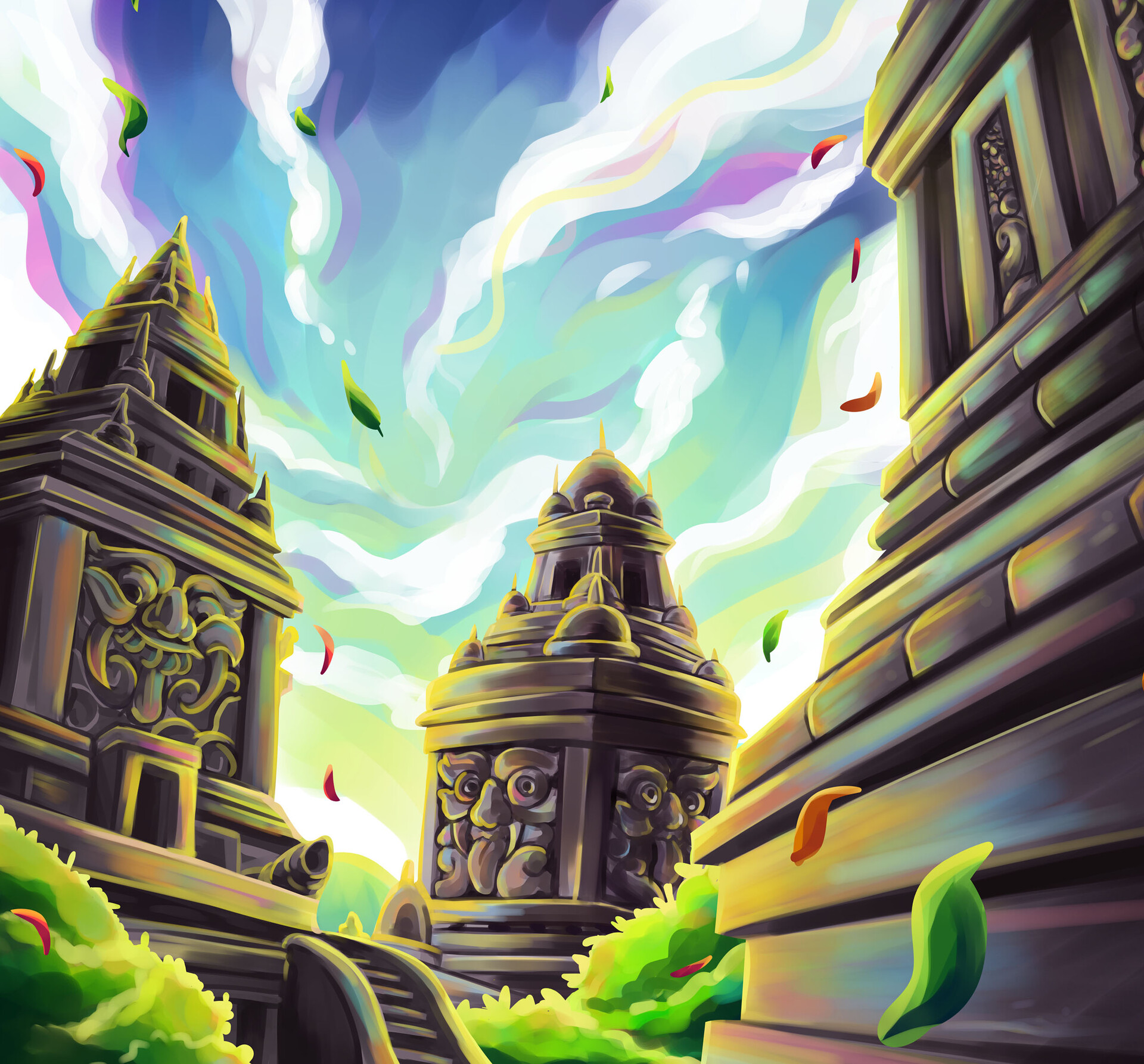 ArtStation - candi pagi (morning tample)