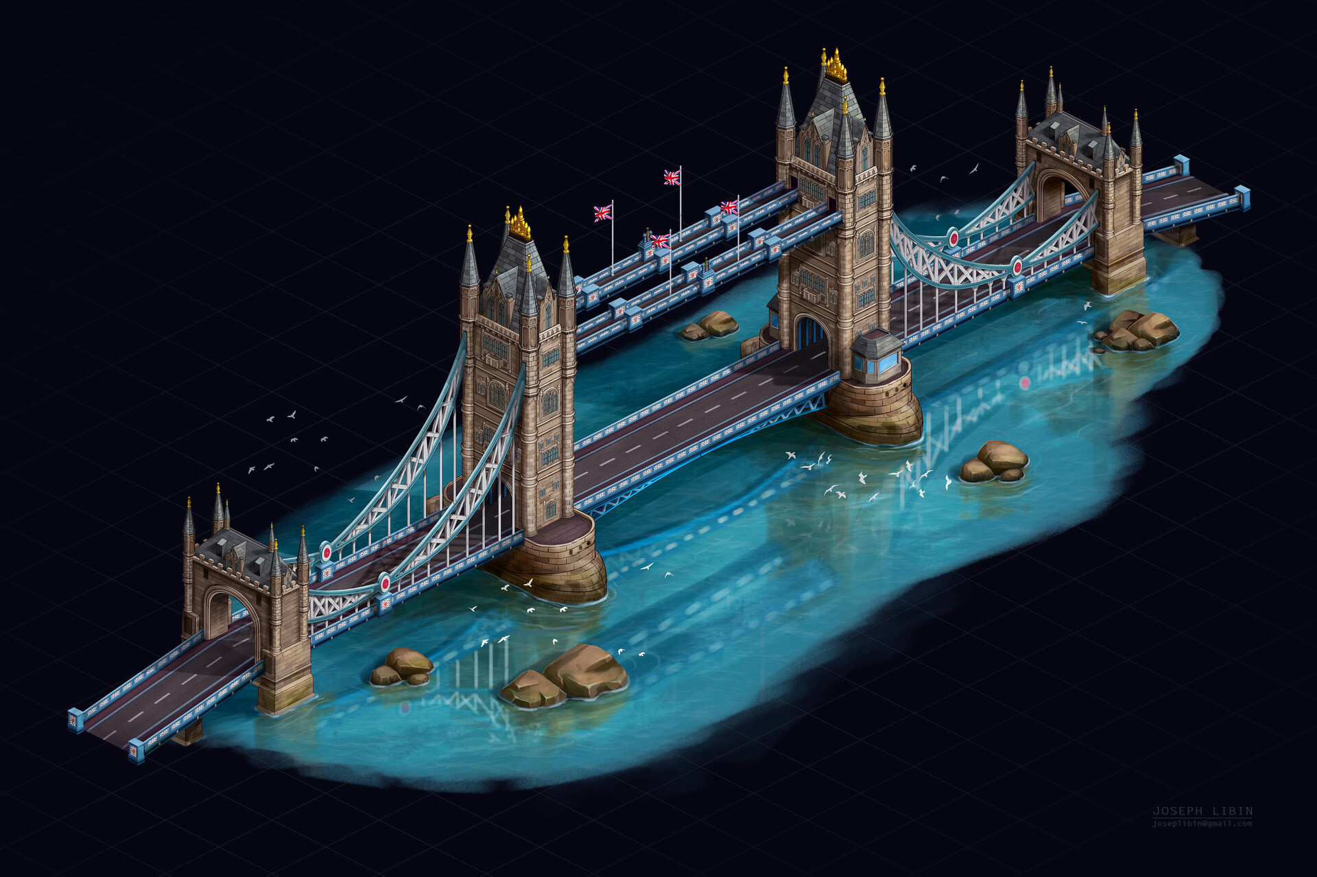 ArtStation - Isometric Concept- London Bridge