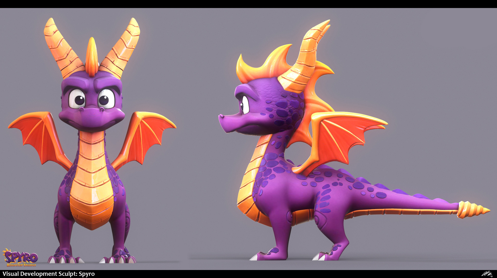 Chadwick Dusenbery - Spyro Reignited: Visual Development Sculpt "Spyro"