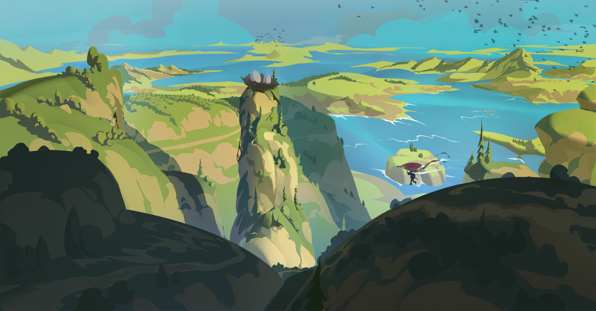 ArtStation - stylized landscape