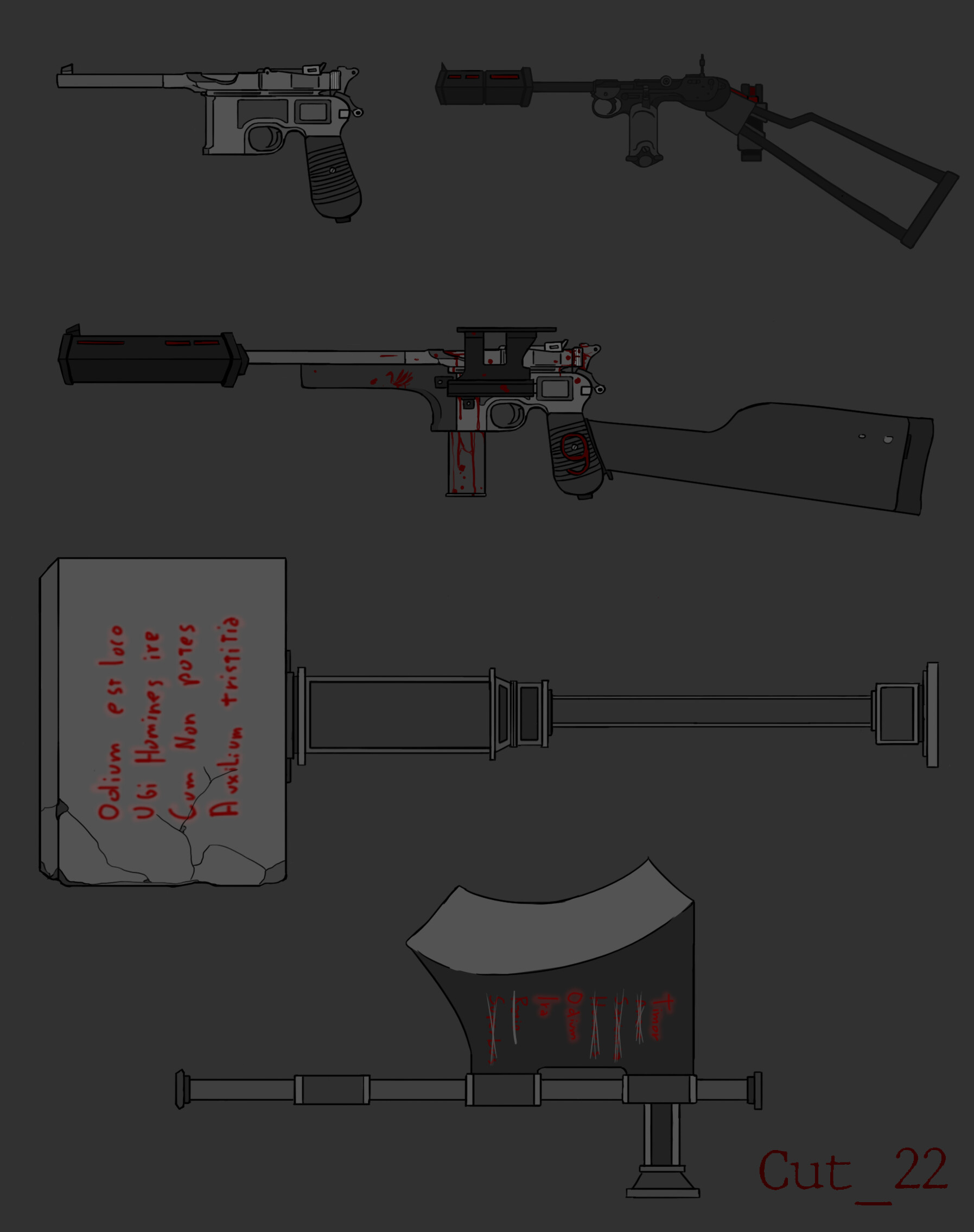 ArtStation - Common Weapons - Enemy's weapons