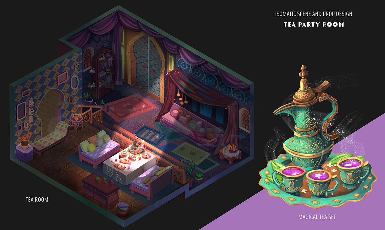 ArtStation - Isomatic Scene/ TEA ROOM