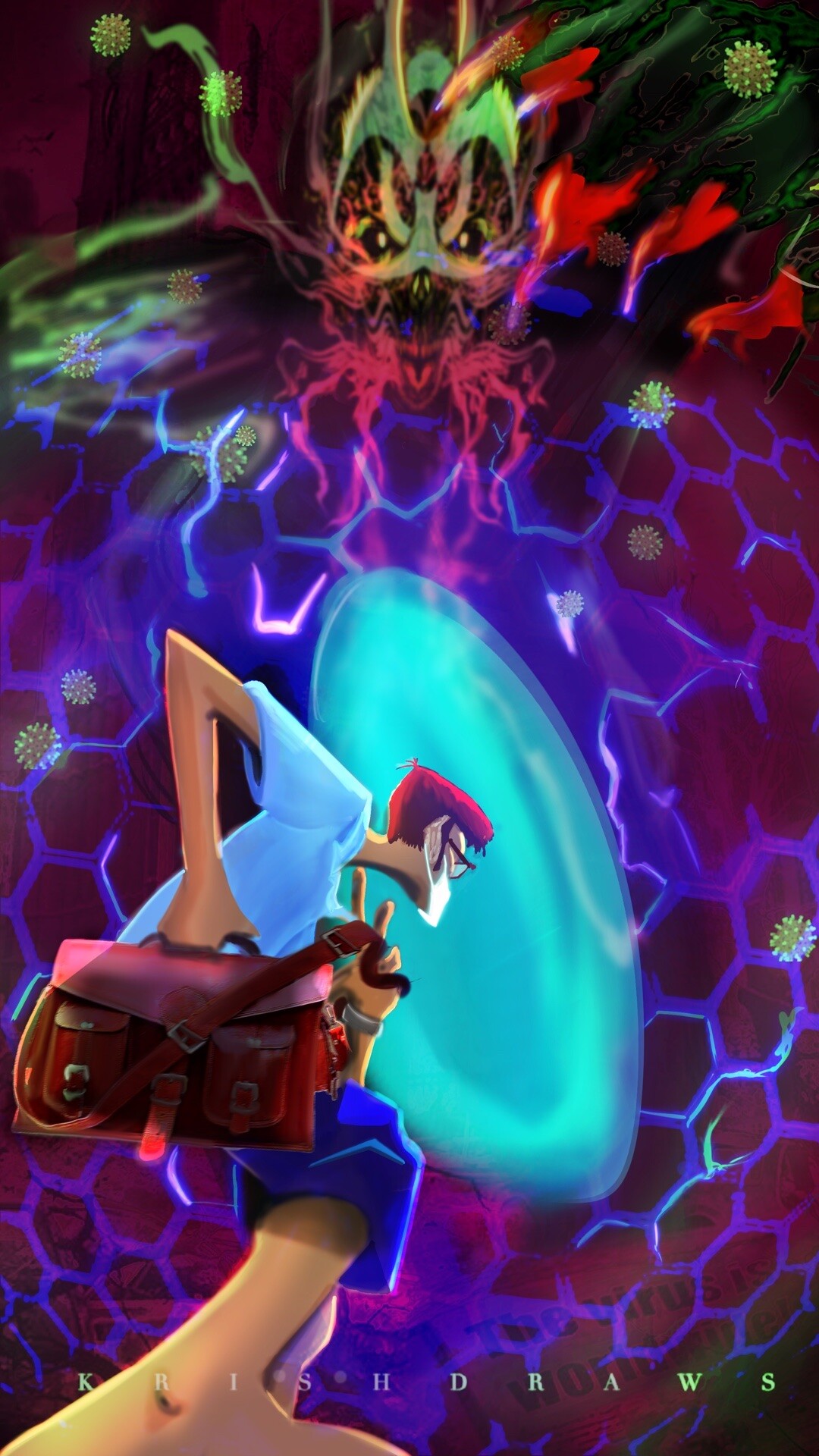 ArtStation - Corona monster vs frontiers