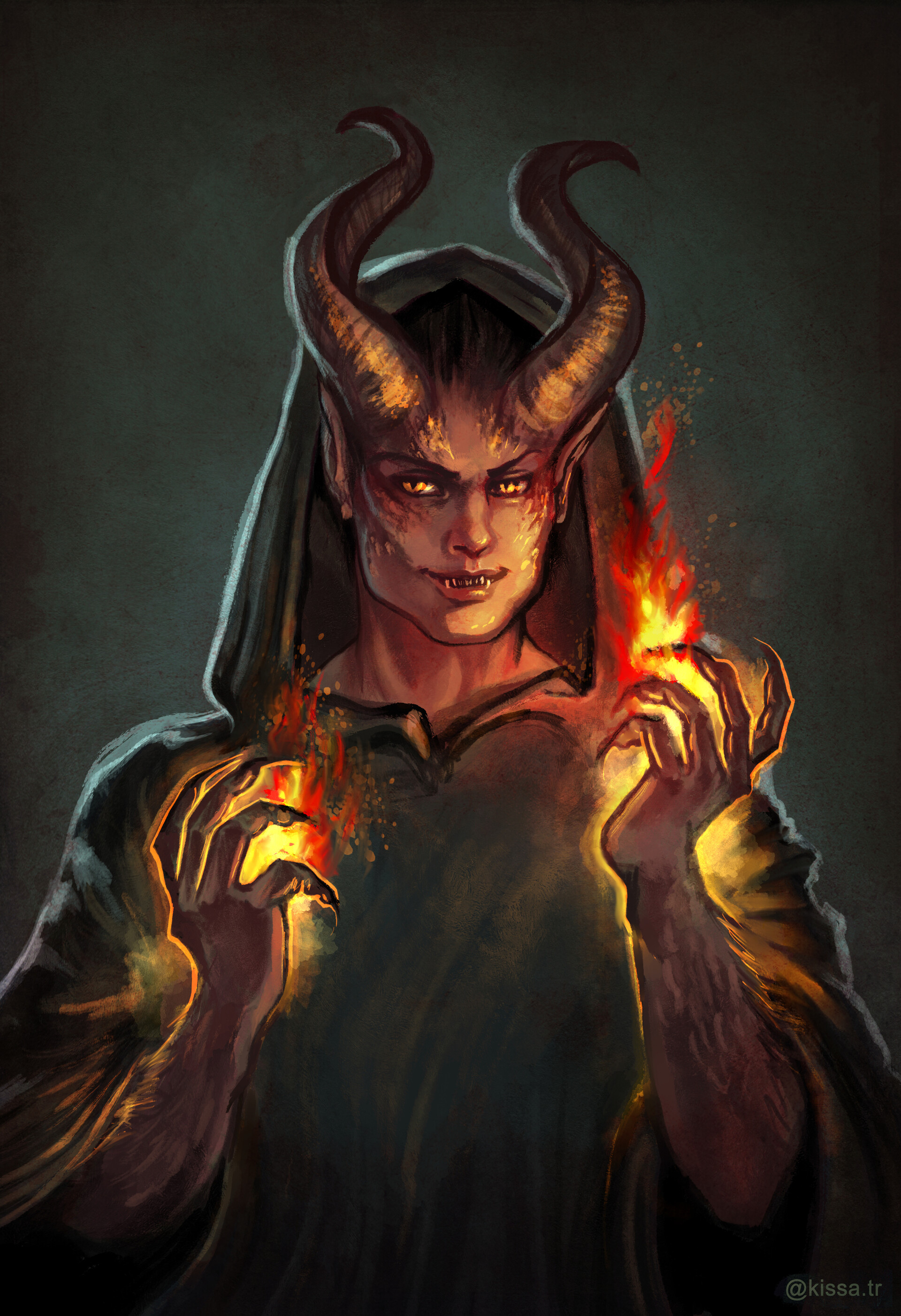 ArtStation - Dragon Tiefling - Commission 5