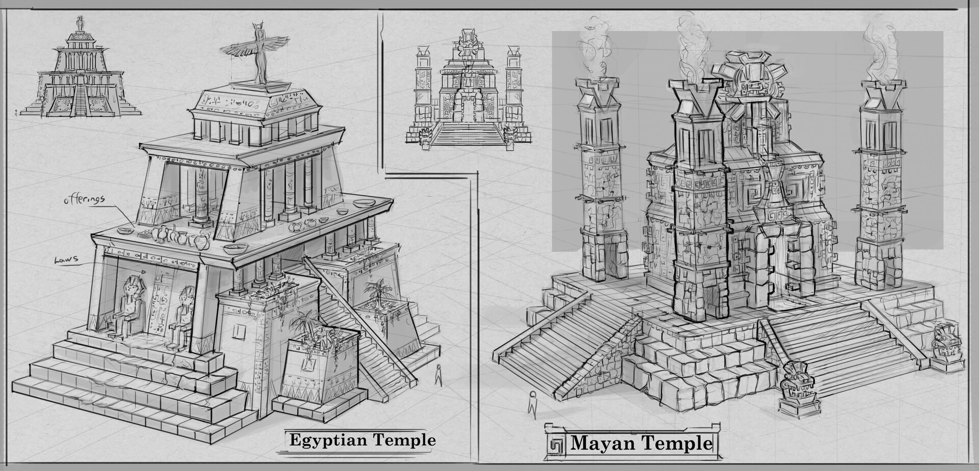 ArtStation - ancient temple designs