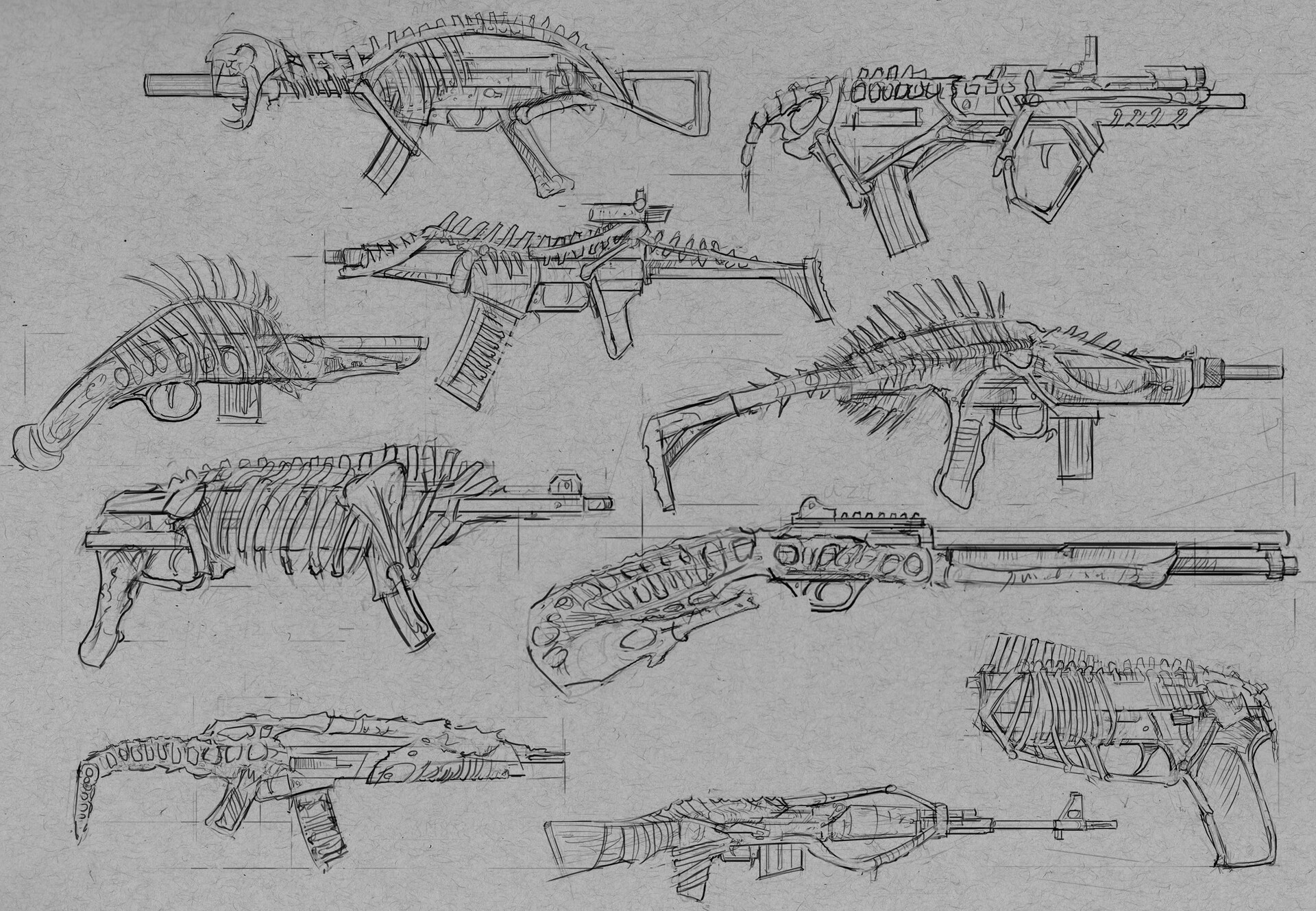 Jason Thorp - bone guns concept