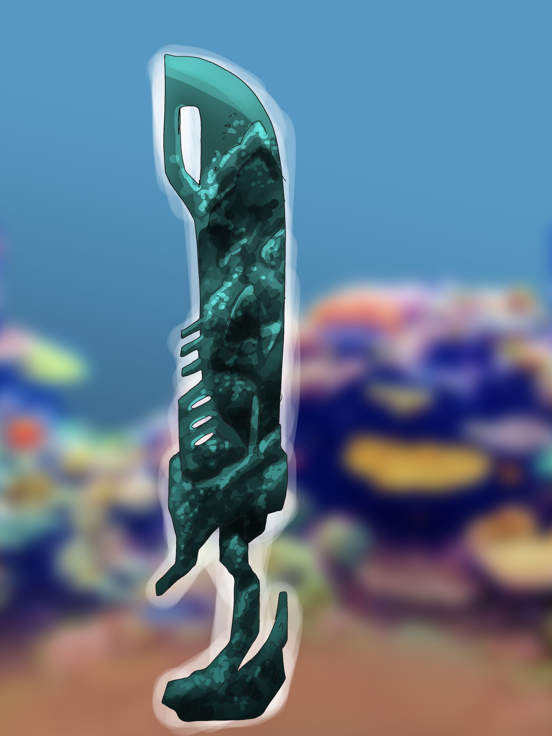 ArtStation - Coral damage sword art concept
