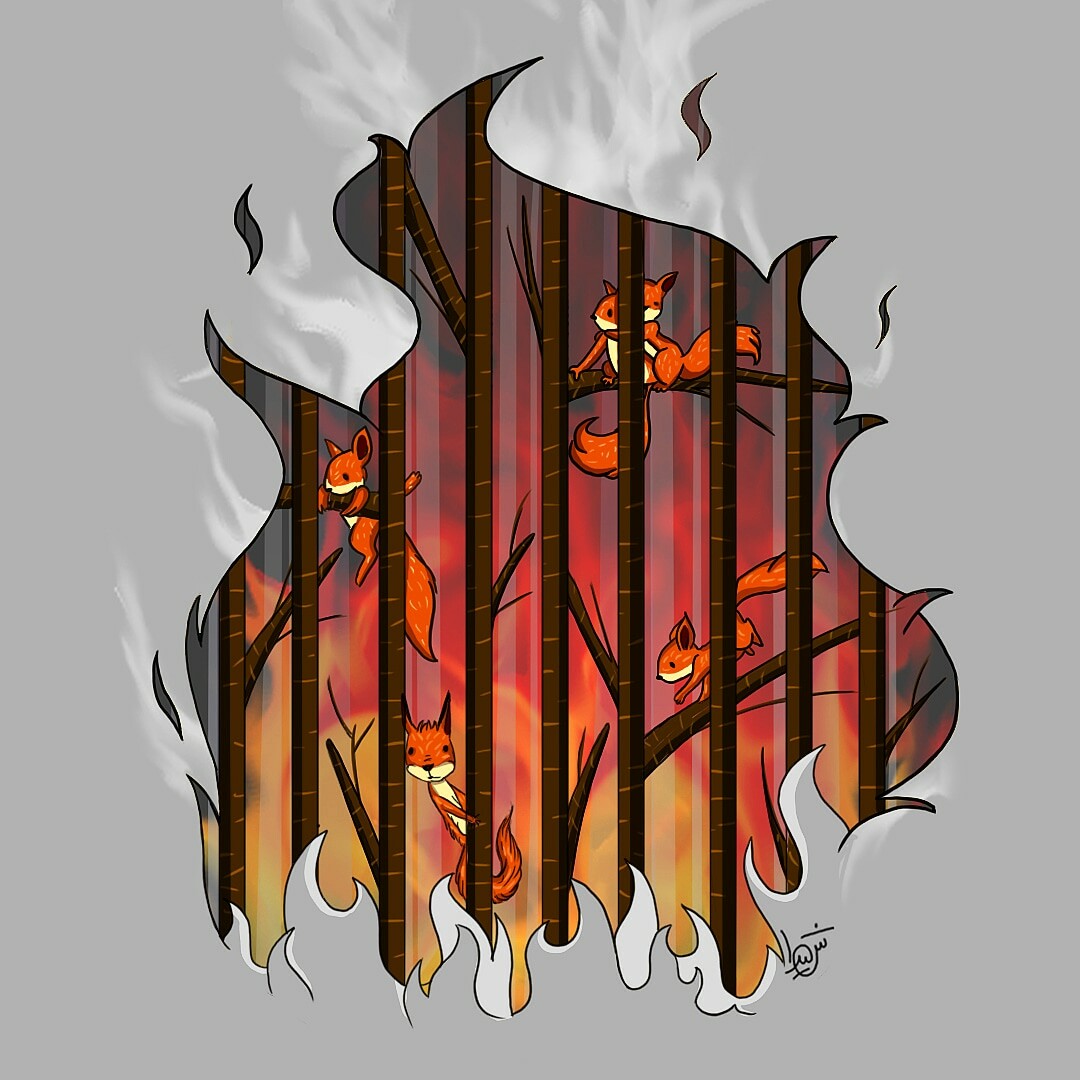 ArtStation - Forest in fire 🔥