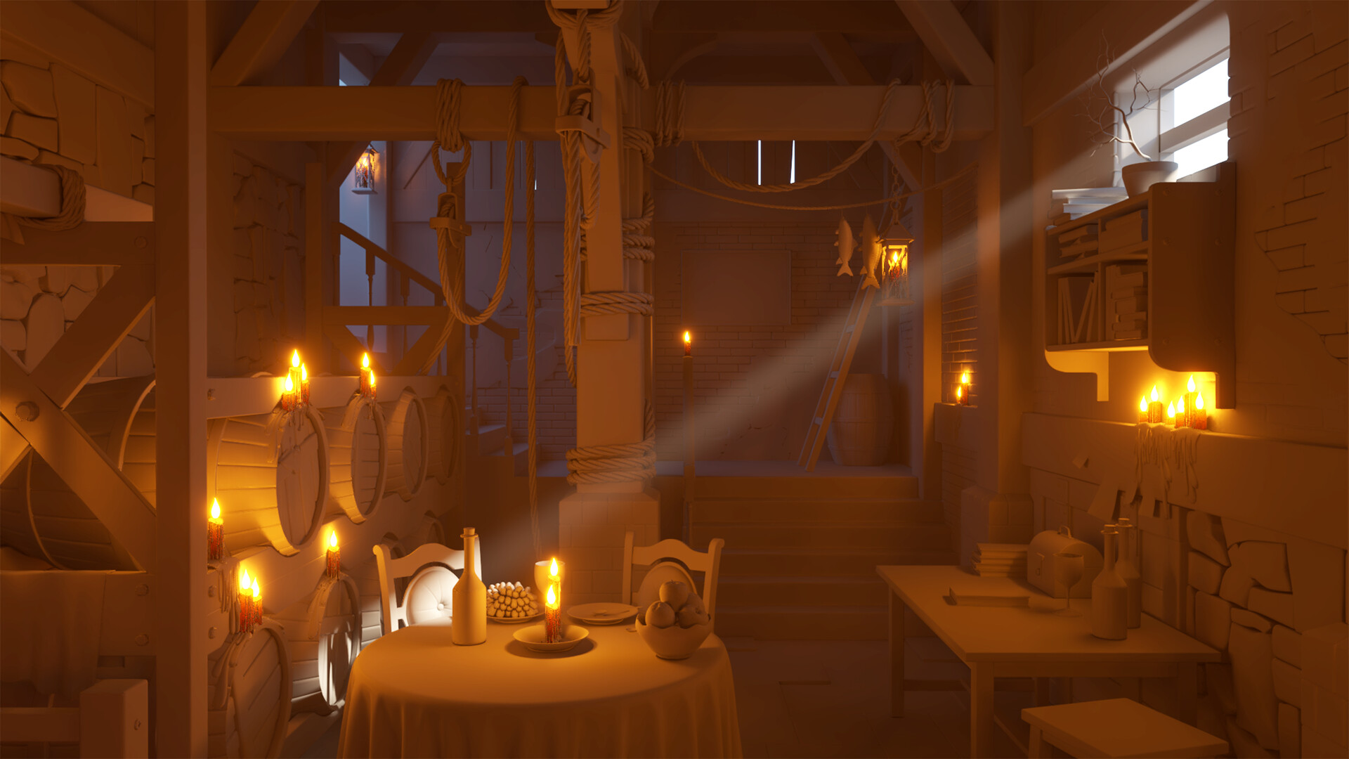 ArtStation - Medieval Cellar