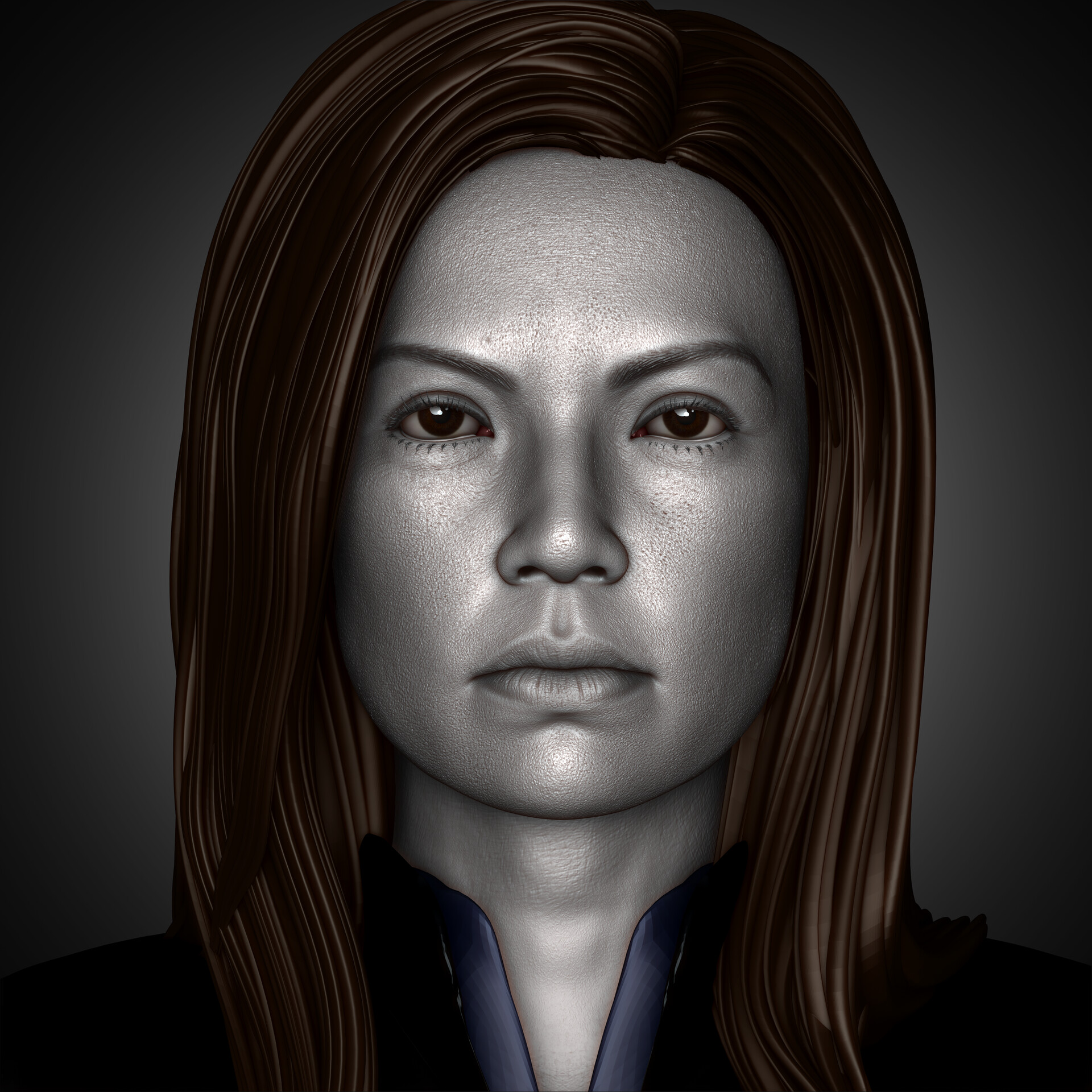 ArtStation - Agent May (Ming-Na Wen) Likeness Practice