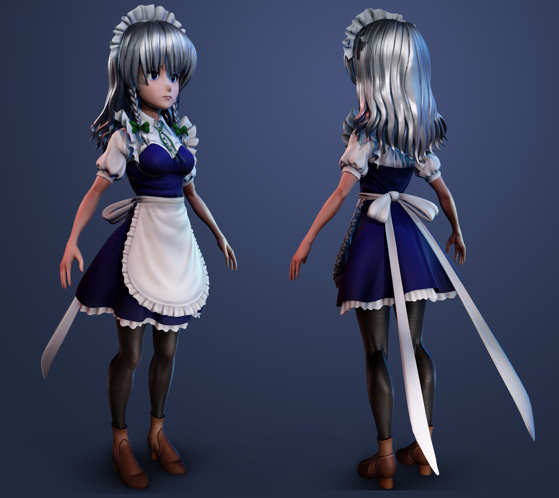 Andrew Fellows - Sakuya Izayoi 3D Fan Art