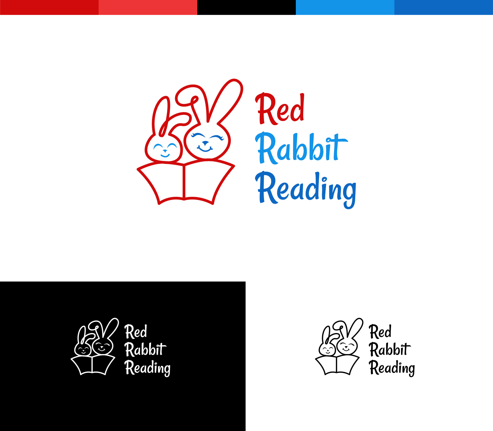 ArtStation - Logo design : Red Rabbit Reading