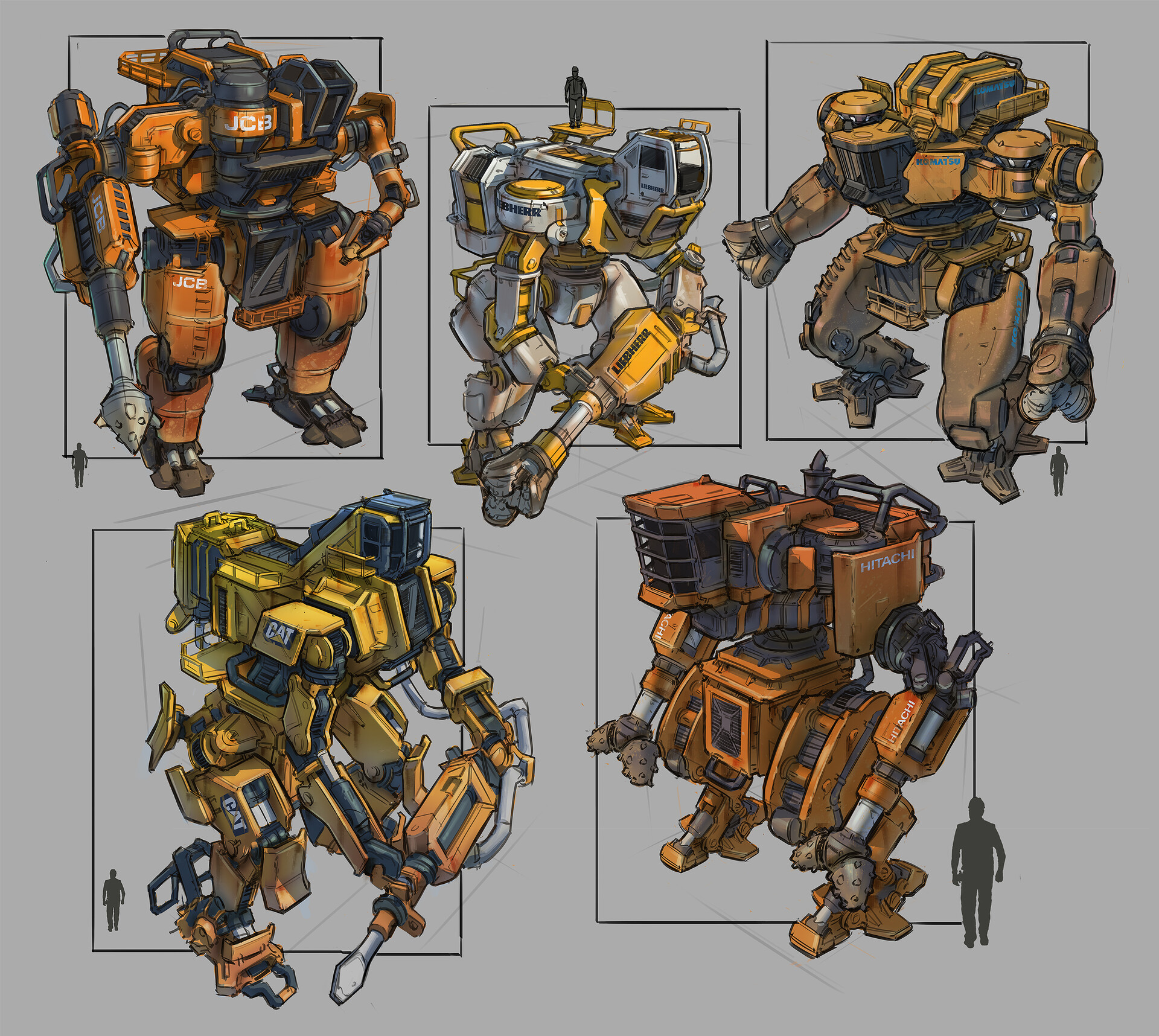 ArtStation - Resource Drilling Mechs