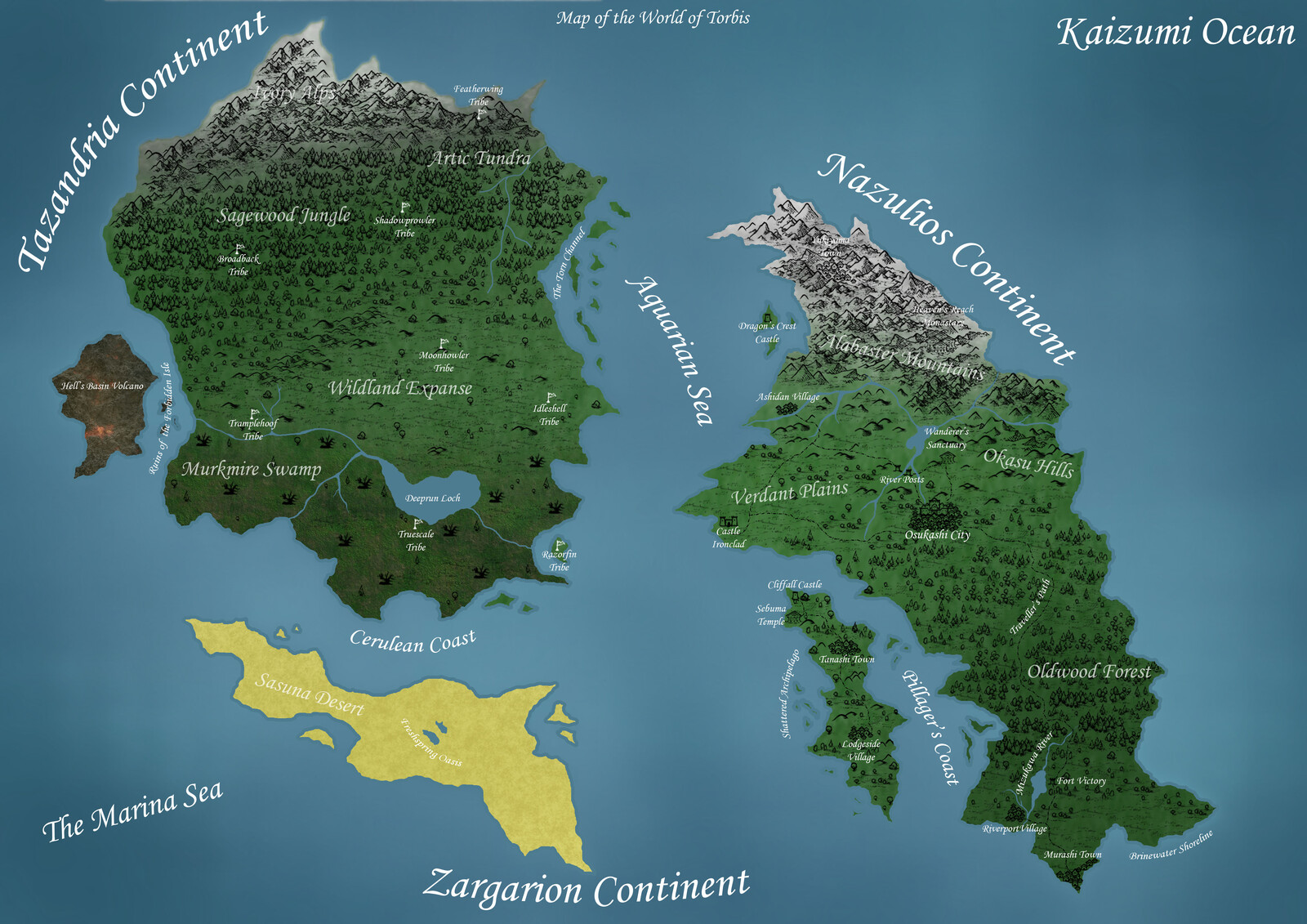 Toby Shepherd - Map of the World of Torbis