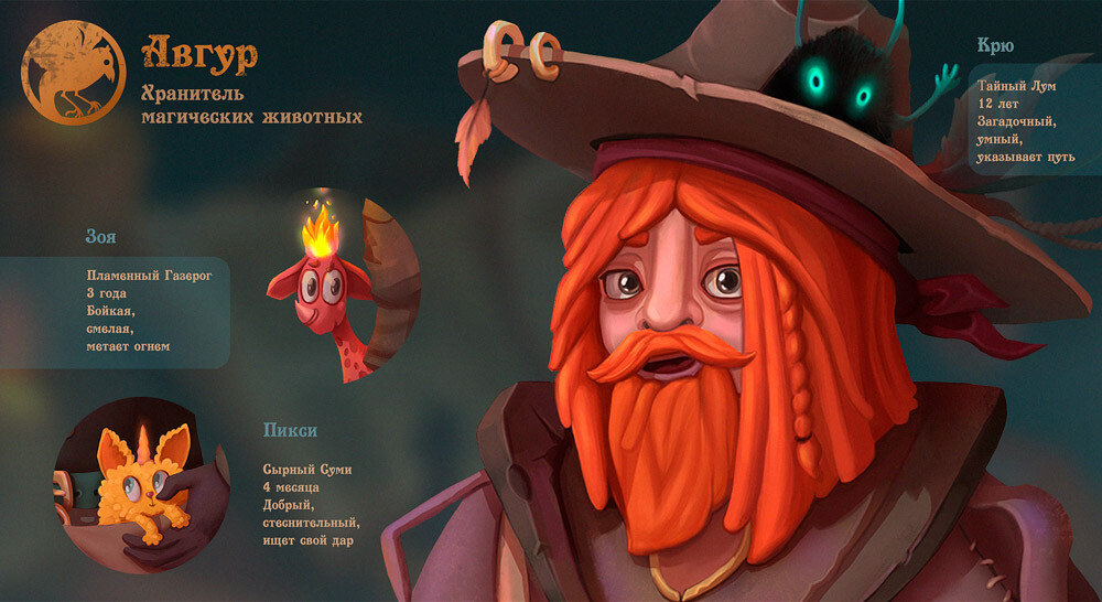 Vasilisa Abaiburova - "Augur" character design project